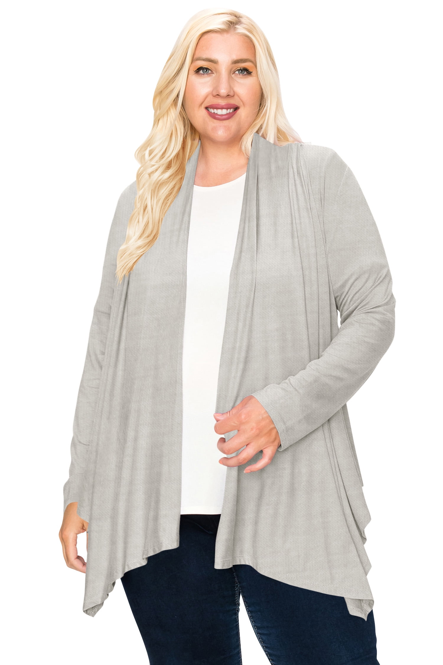 MOA COLLECTION Women's Plus Size Comfortable & Chic Plus Size Cardigan ...