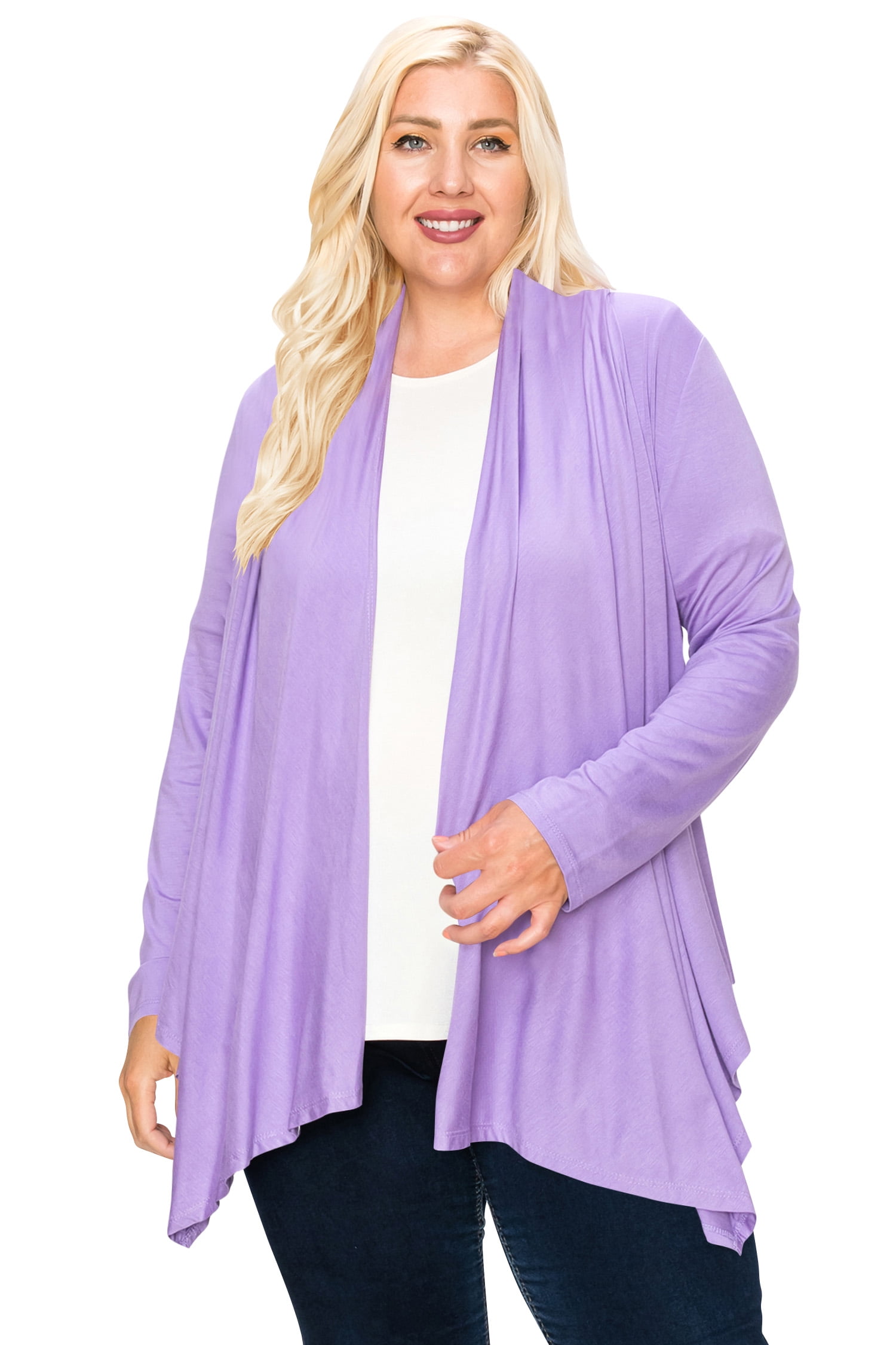 MOA COLLECTION Women's Plus Size Comfortable & Chic Plus Size Cardigan ...
