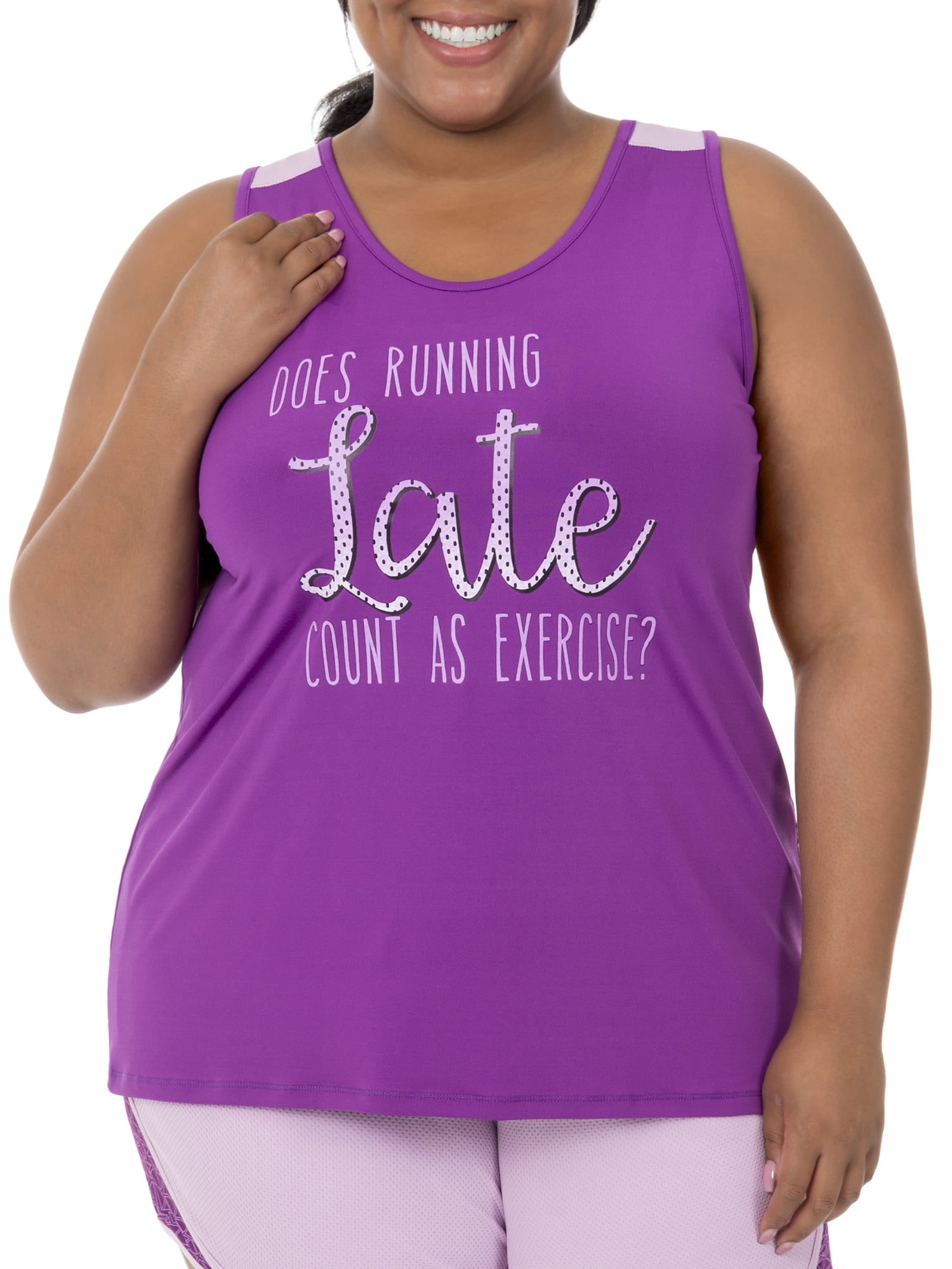 Women's Plus Size Graphic and Solid Tank - Walmart.com