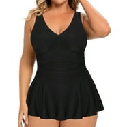 Simply Slim Women's Plus-Size Slimming Shirred Glam Sheath One-Piece Swimsuit - Walmart.com