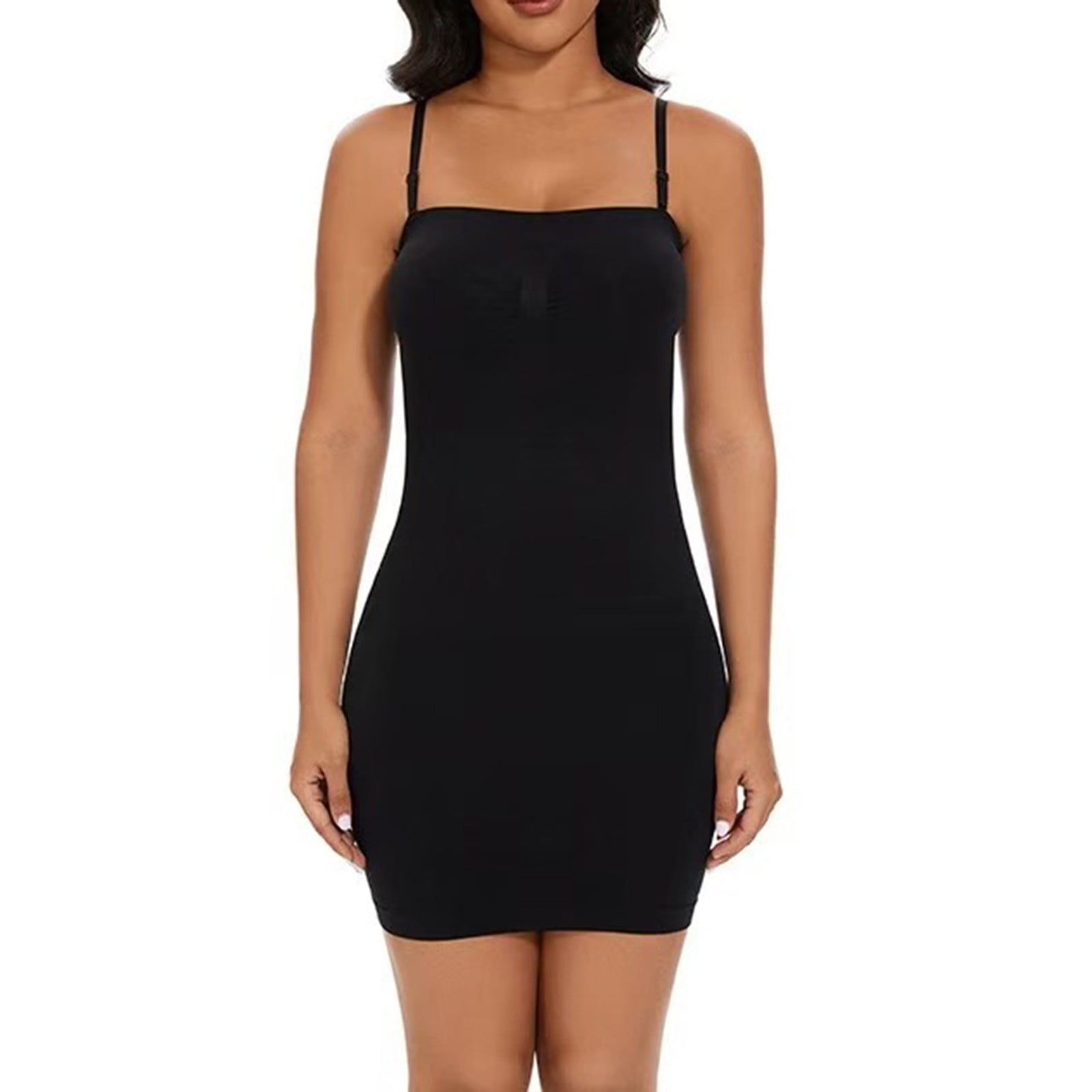 Women's Plus Size Shapewear Dress Sleeveless Strappy One-Piece Body ...
