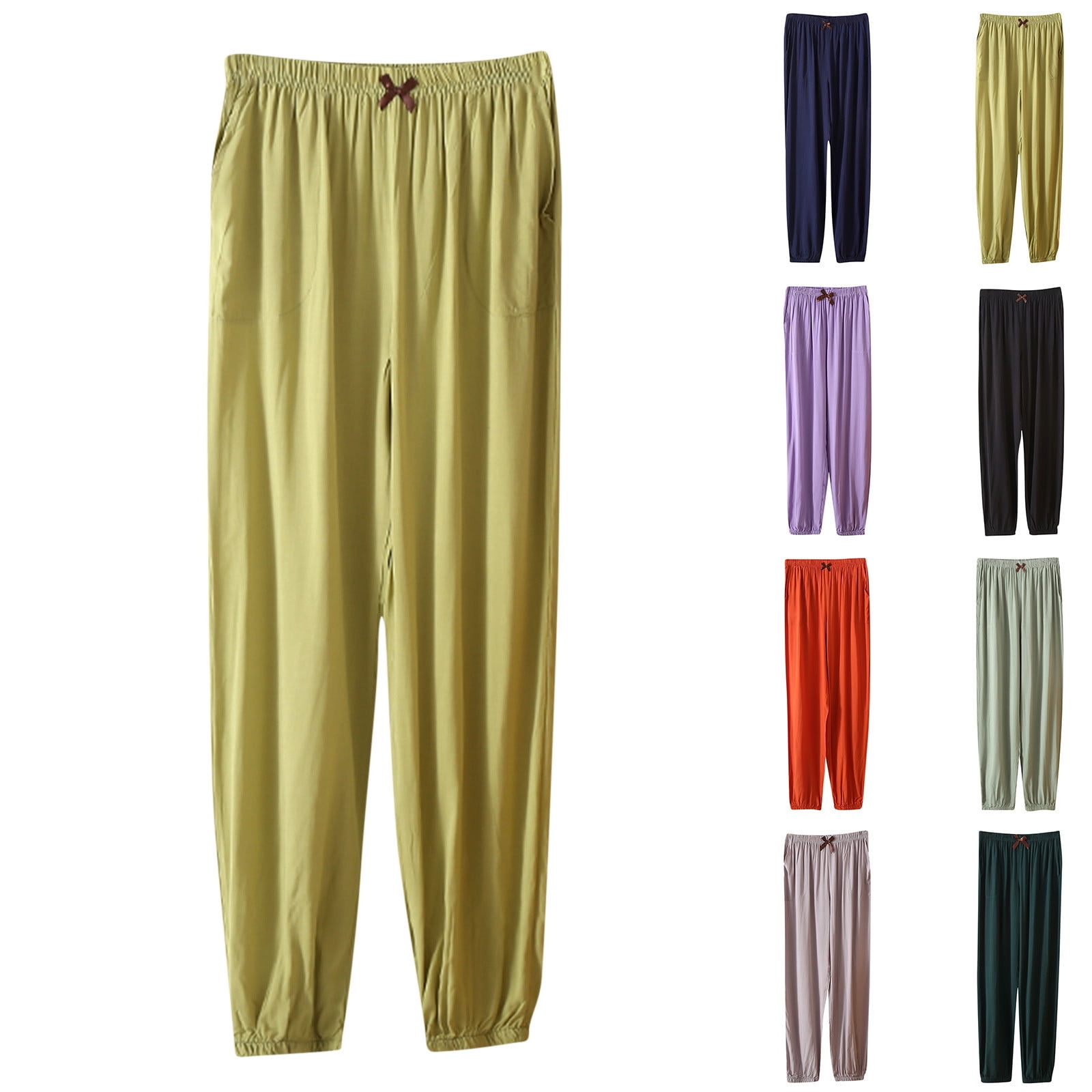 Women's Plus Size Sleep Pants Akafmk Women Cotton Pajamas Pants Soft ...