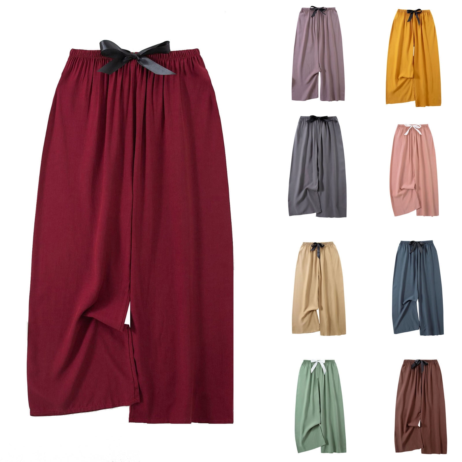Women's Plus Size Sleep Pants Akafmk Women's Pajama Pants Soft ...