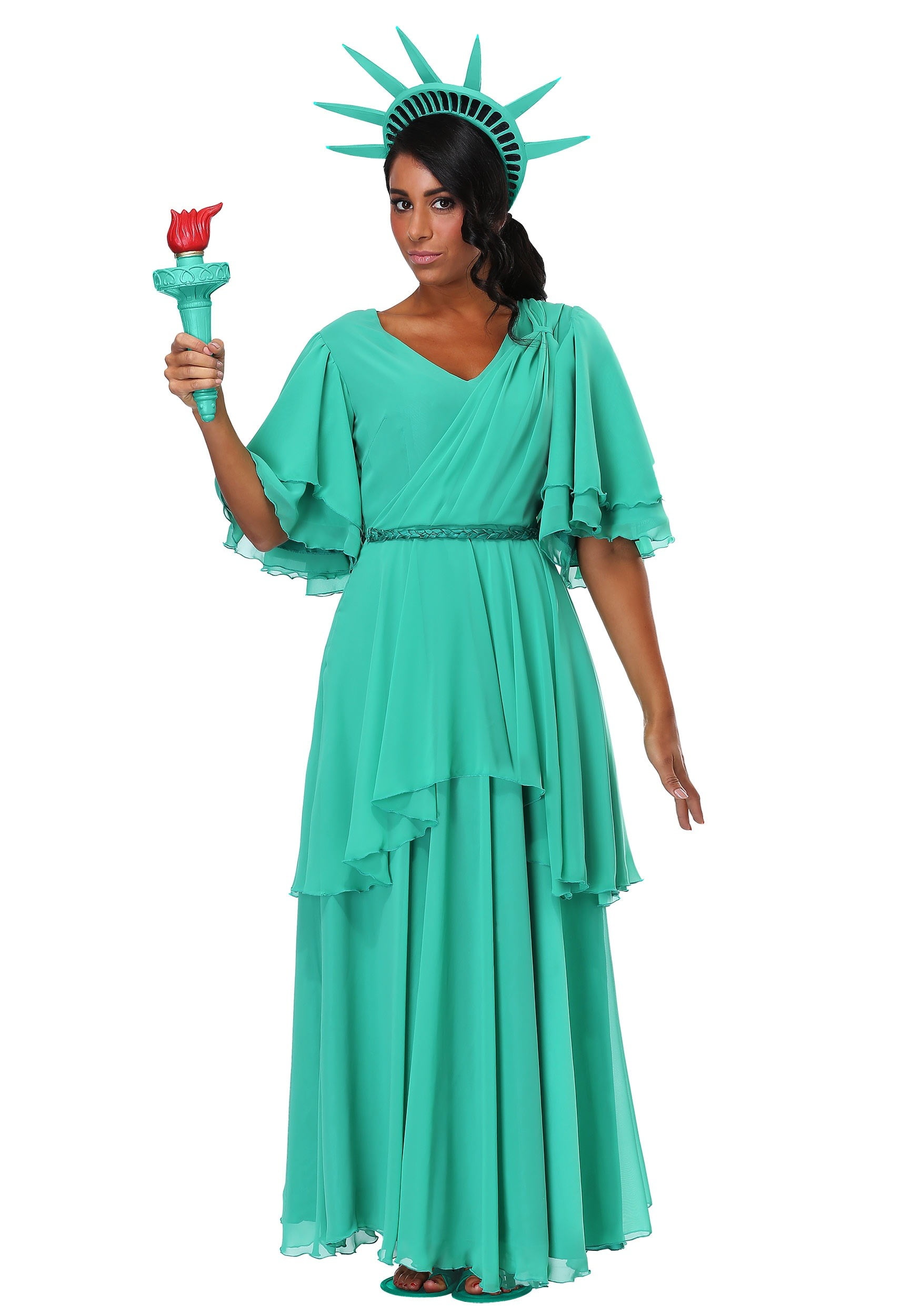 Women's Plus Size Statue of Liberty Costume - Walmart.com
