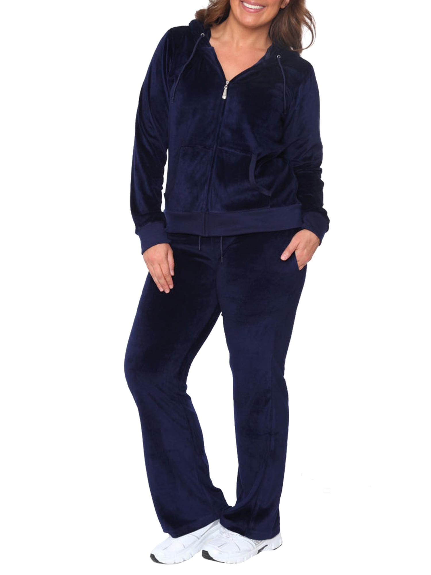 Women's Plus Size Velour 2 Piece Set - Walmart.com