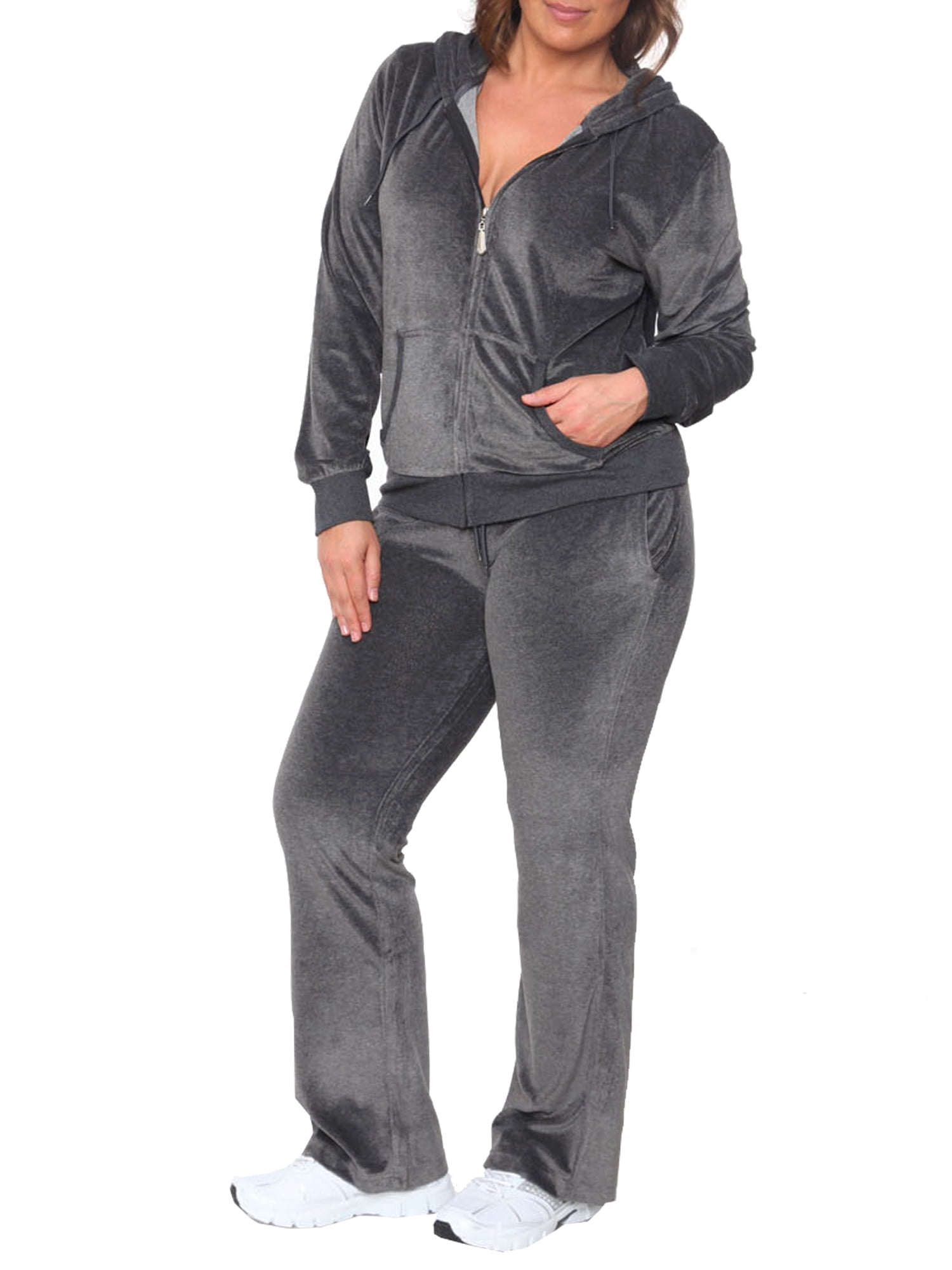Women's Plus Size Velour 2 Piece Set - Walmart.com