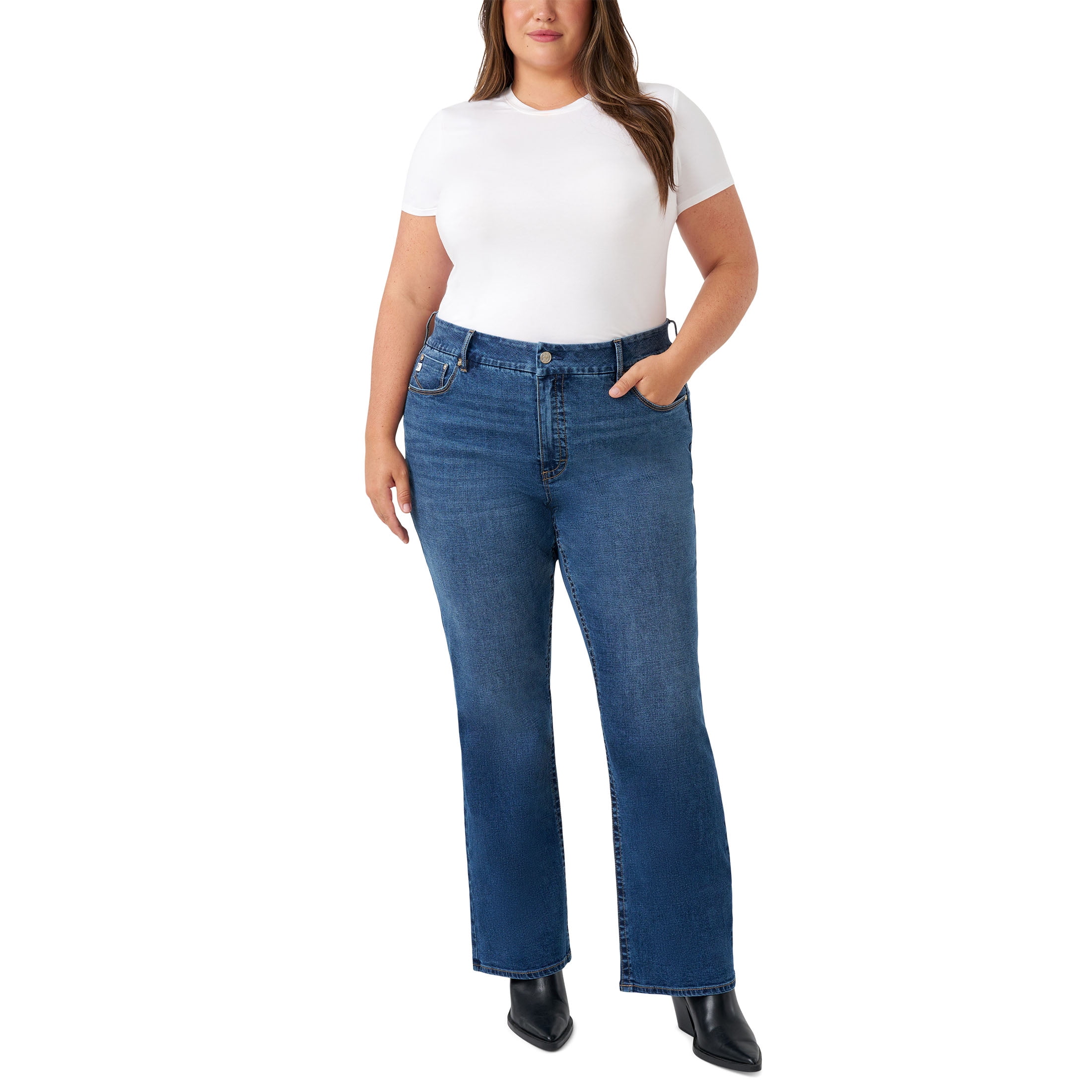 Women's Plus Tummyless Bootcut Jean - Lone Wolf - Walmart.com