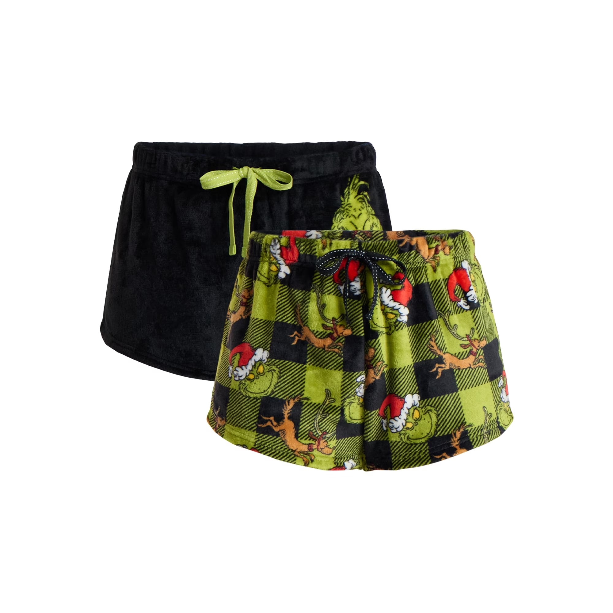 Women's Plush Grinch Sleep Shorts, 2-Pack, Max, 3X - Walmart.com
