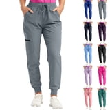 Women's Pocket Workwear Nurse Pants - Lightweight Quick-Drying Work ...