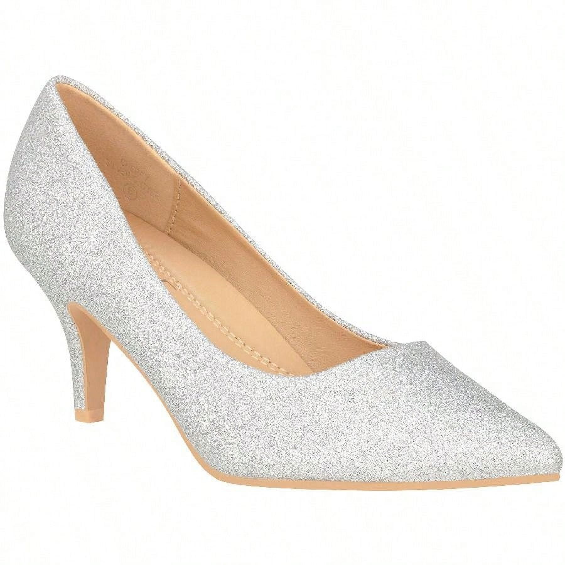 Women's Pointed Toe Stiletto Heels Thin Heel Pump Pointed Toe Low Heel ...