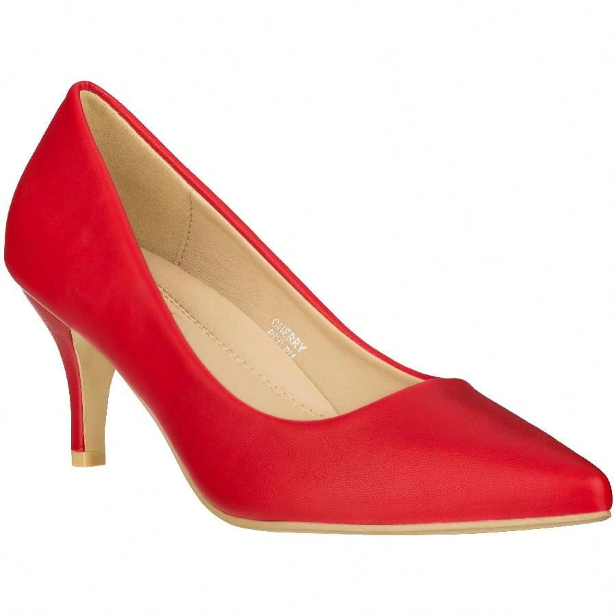 Women's Pointed Toe Stiletto Heels Thin Heel Pump Pointed Toe Low Heel ...