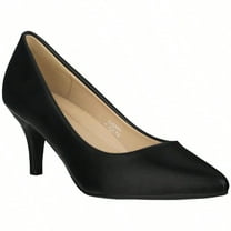 Pennysue Women's Low Heels Wedge Pumps, Black Closed Toe Shoes, 2 Inch ...