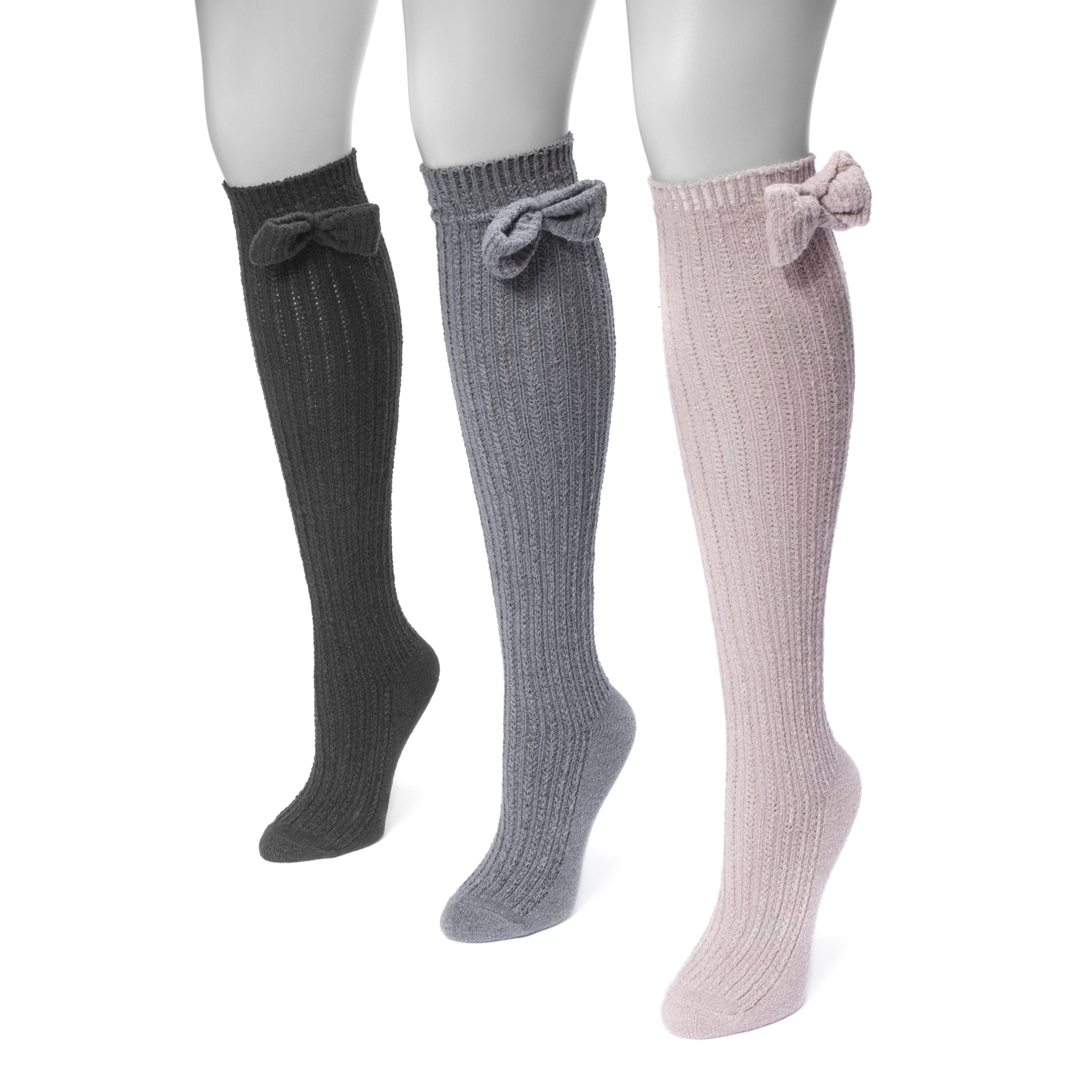 Women's Pointelle Bow Knee High Socks 7 x 3.5 - Walmart.com