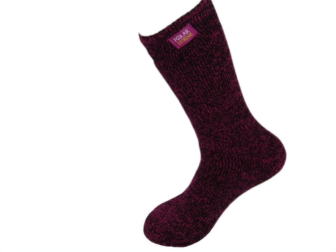 Women's Polar Extreme Moisture Wicking Insulated Thermal Socks (Fuchsia ...