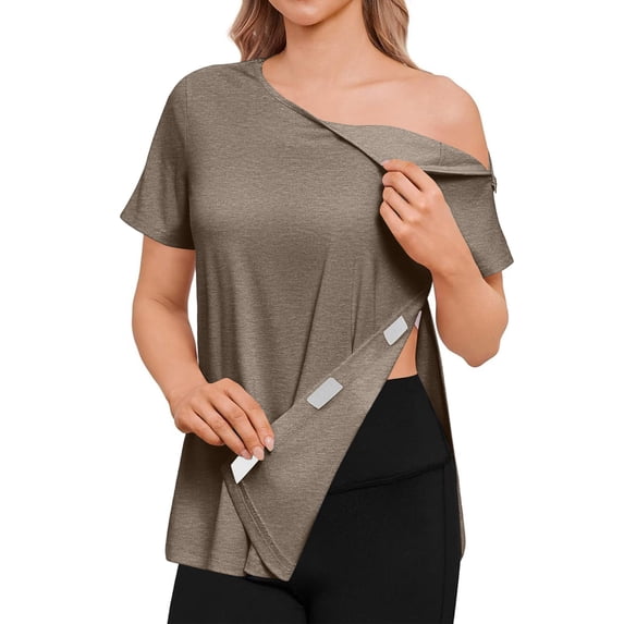 Women's Post Shoulder Surgery Shirts Recovery Tear Away Short Sleeve ...