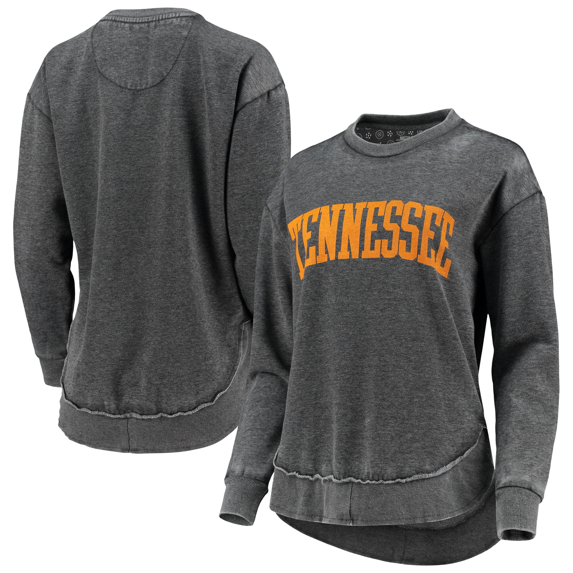 Women's Pressbox Black Tennessee Volunteers Vintage Wash Pullover ...