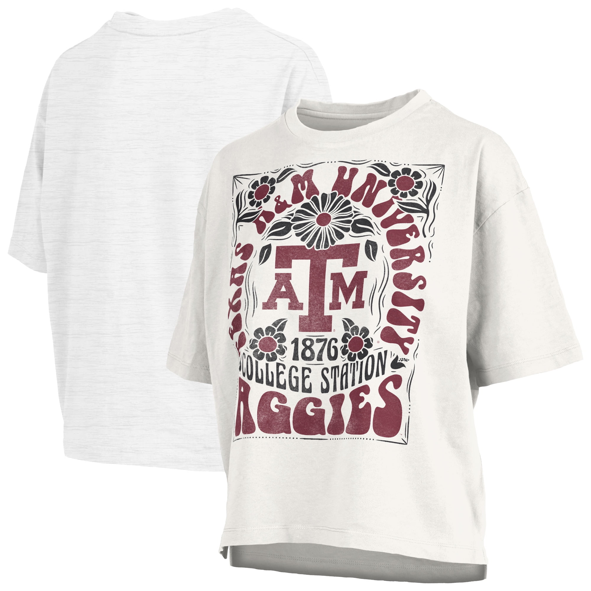 Women's Pressbox White Texas A&M Aggies Harmony Oversized T-Shirt ...