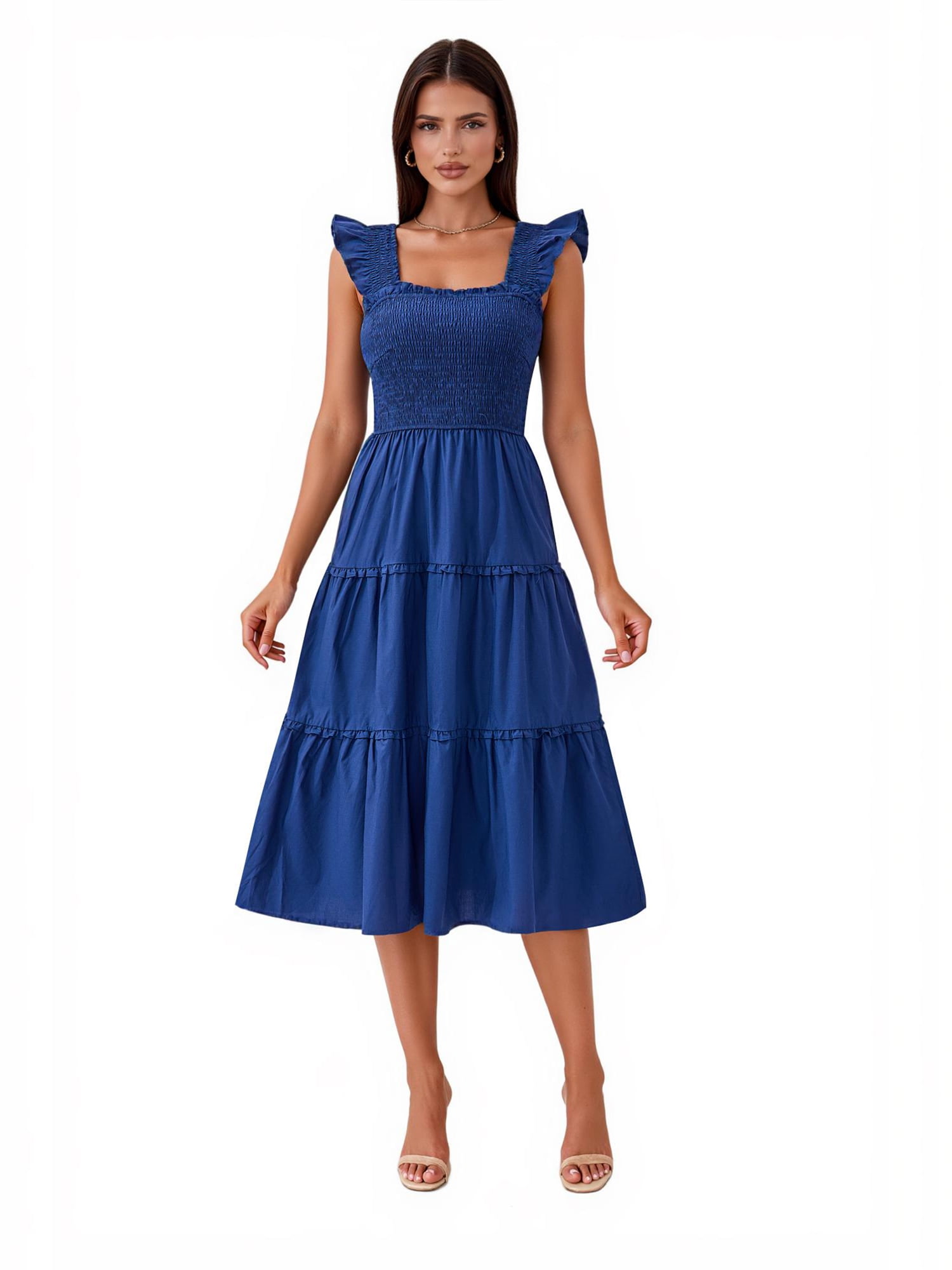 Women’s Pretty Garden FLUTTER DRESS-FLUTTER DRESS - Walmart.com