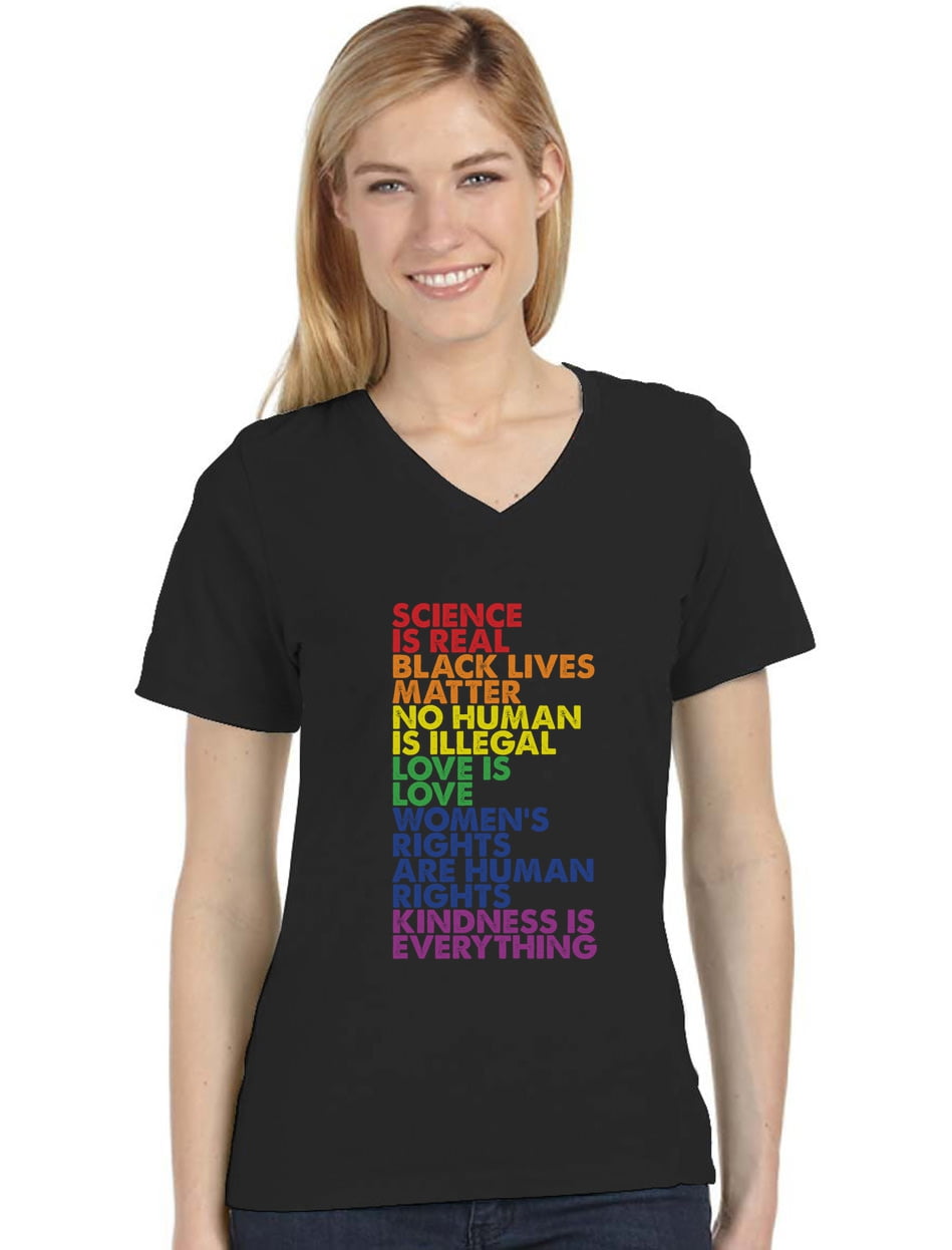 Women's Pride V-Neck Shirt - Love and Equality Advocacy - Comfortable ...