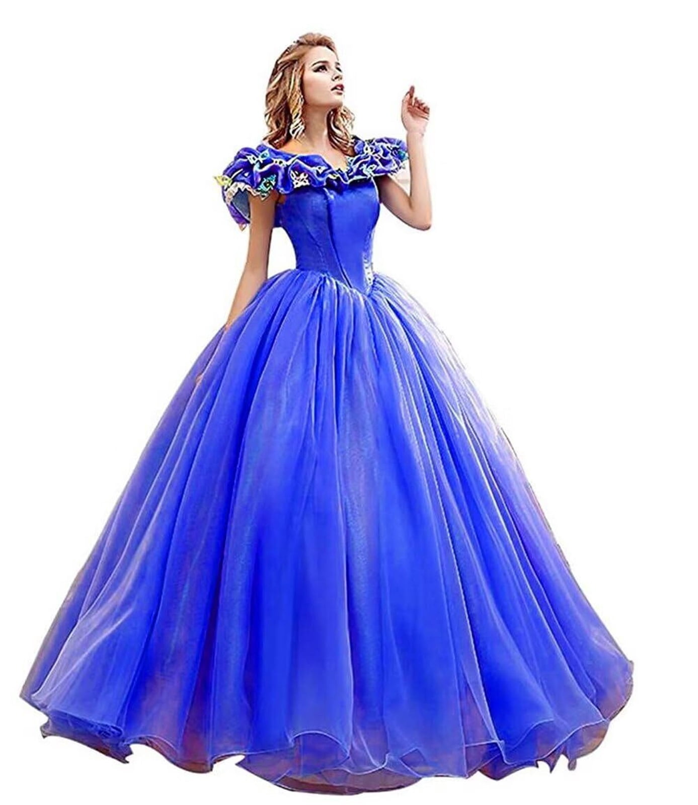 Women's Princess Costume Off Shoulder Prom Gown Wedding Dresses Evening ...