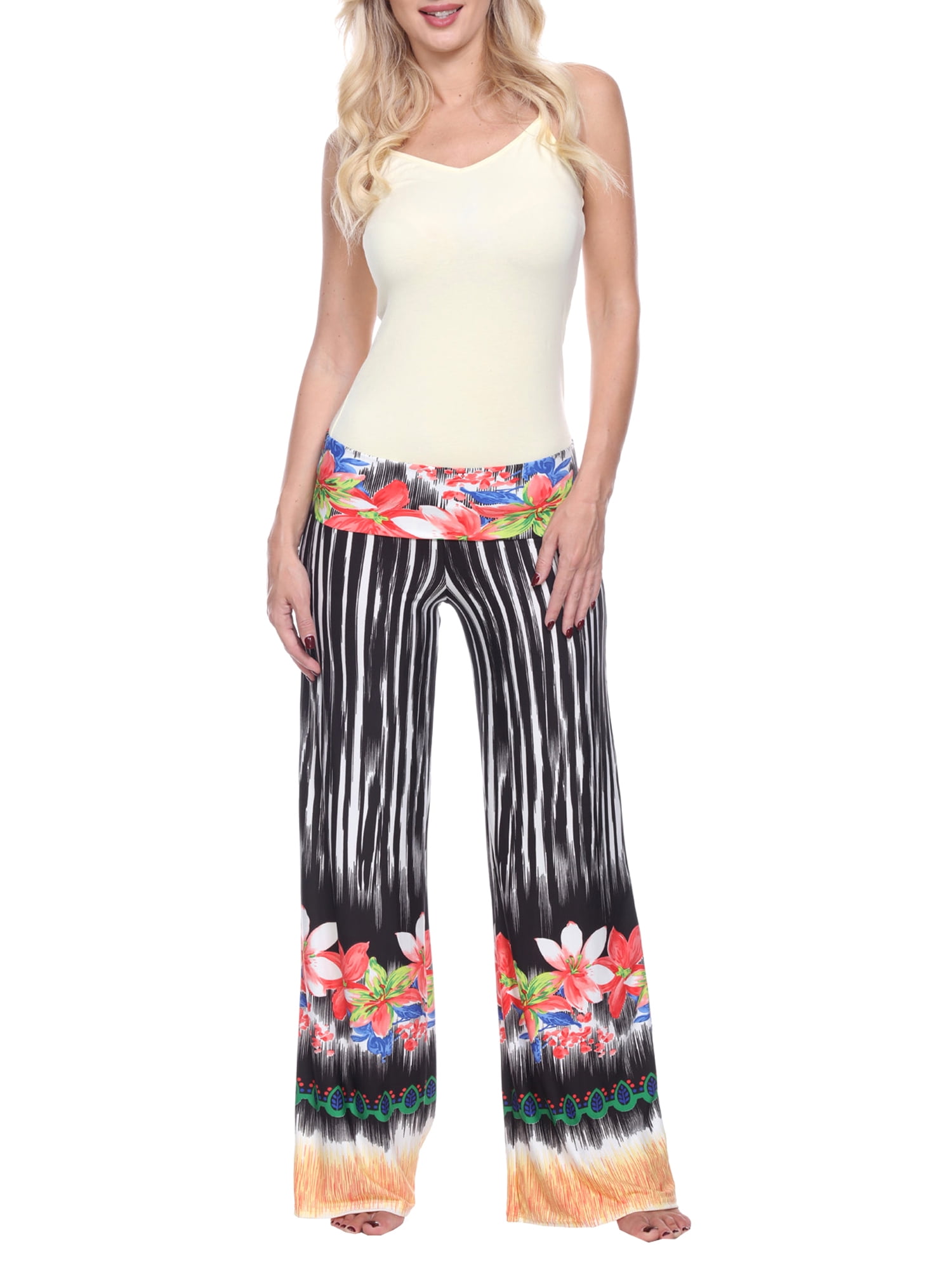 Women's Printed Palazzo Pants - Walmart.com