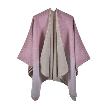 Odeerbi Women's Shawl Wraps, Fall Winter Poncho, Open Front Cardigan, Dark Gray - Walmart.com