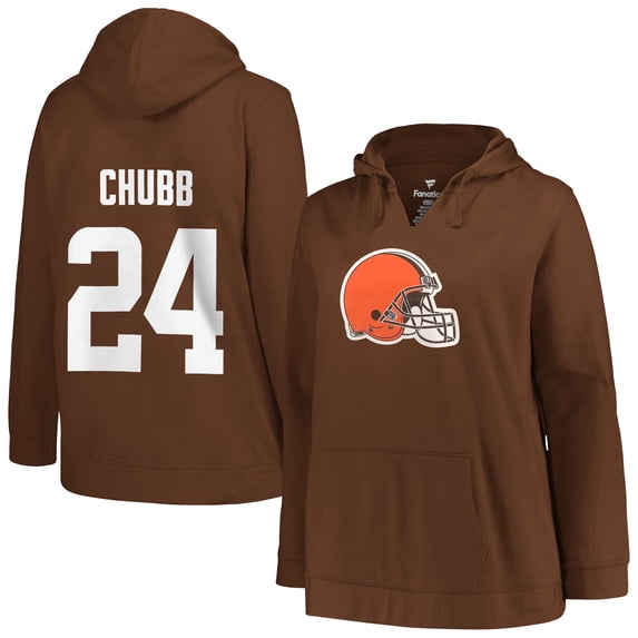 Women's Profile Nick Chubb Brown Cleveland Browns Plus Size Player Name ...