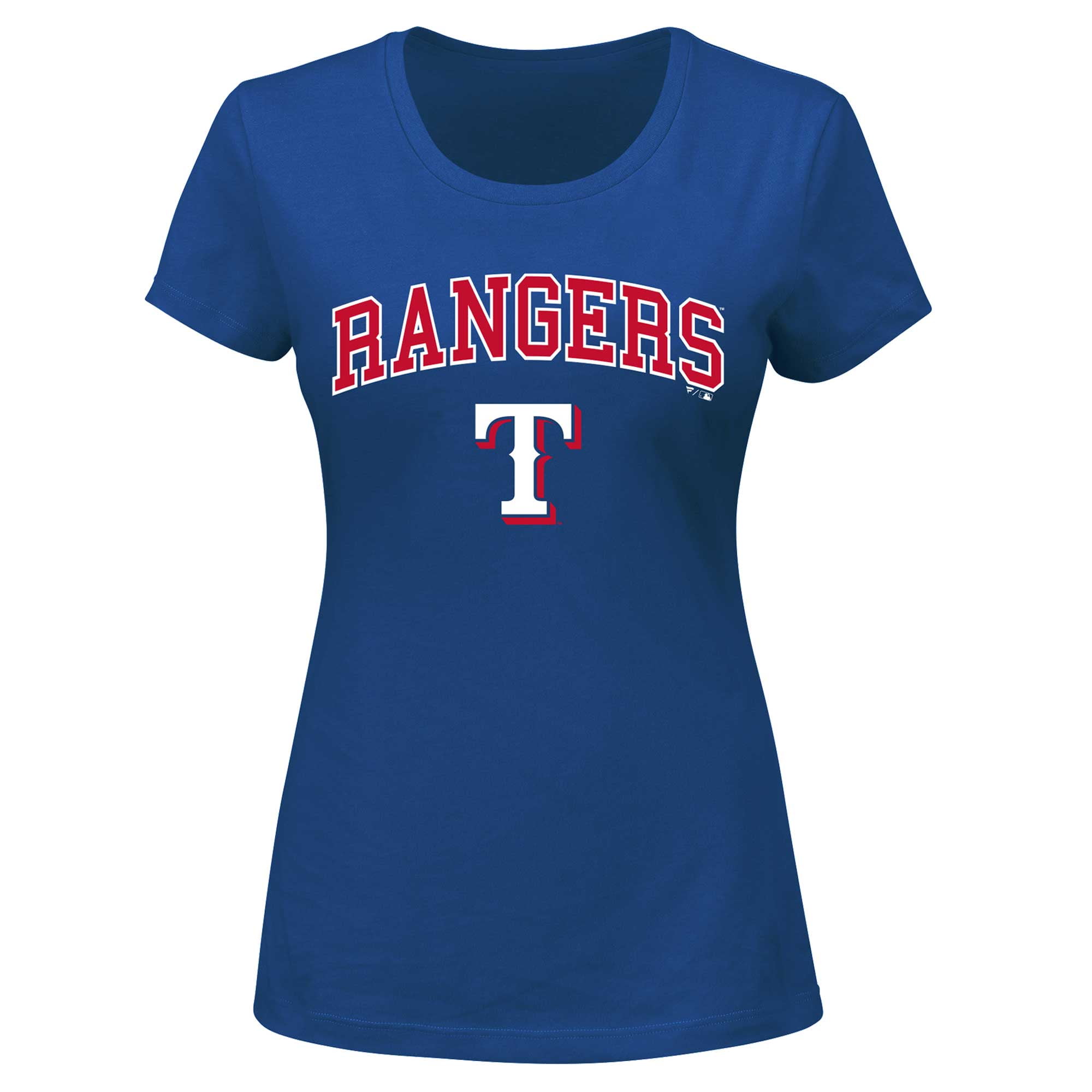 Women's Profile Royal Texas Rangers Plus Size Arch Logo T-Shirt ...