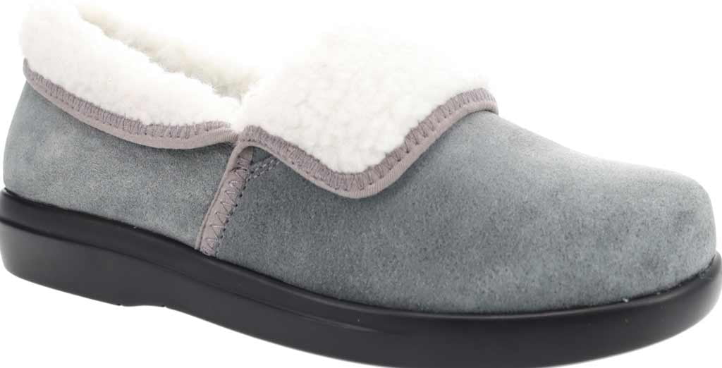 Women's Propet Colbie Closed Back Clog Slipper Grey Suede - Walmart.com