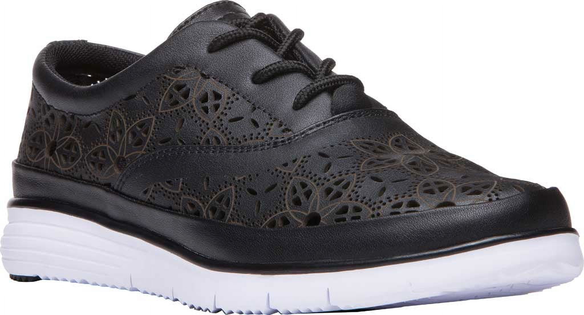 Women's Propet Harper Sneaker Black Full Grain Leather 6.5 B - Walmart.com