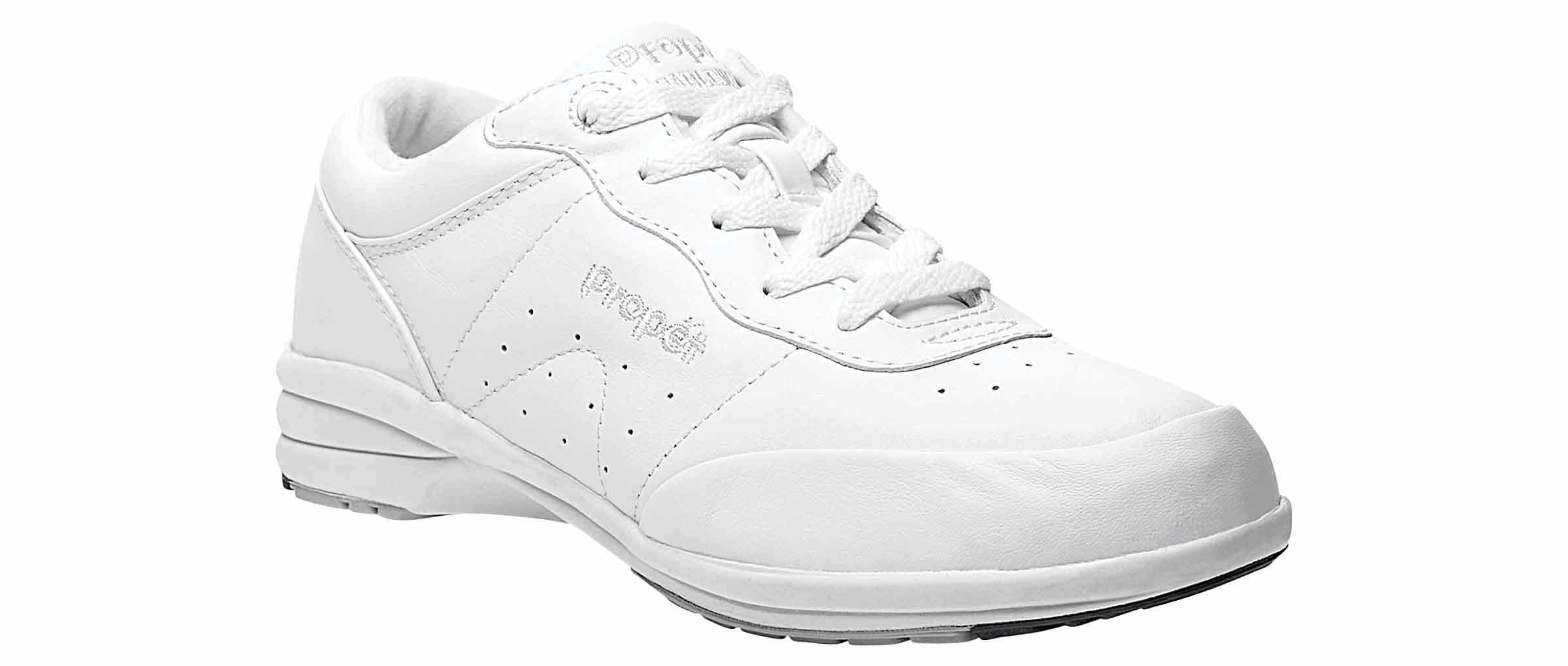 Propét Womens Washable Walker Leather Low Top Lace Up Walking Shoes ...