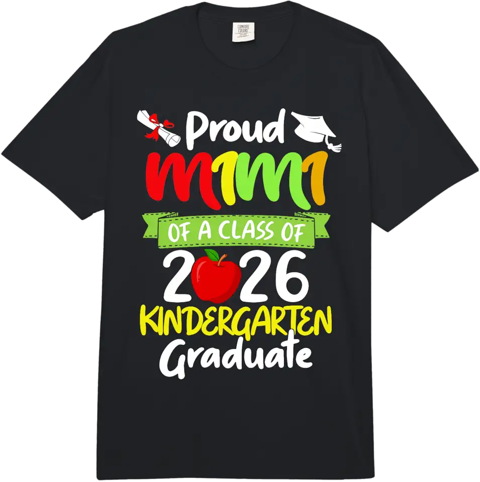 Women's Proud Mimi Class of 2026 Kindergarten Graduate T-Shirt ...