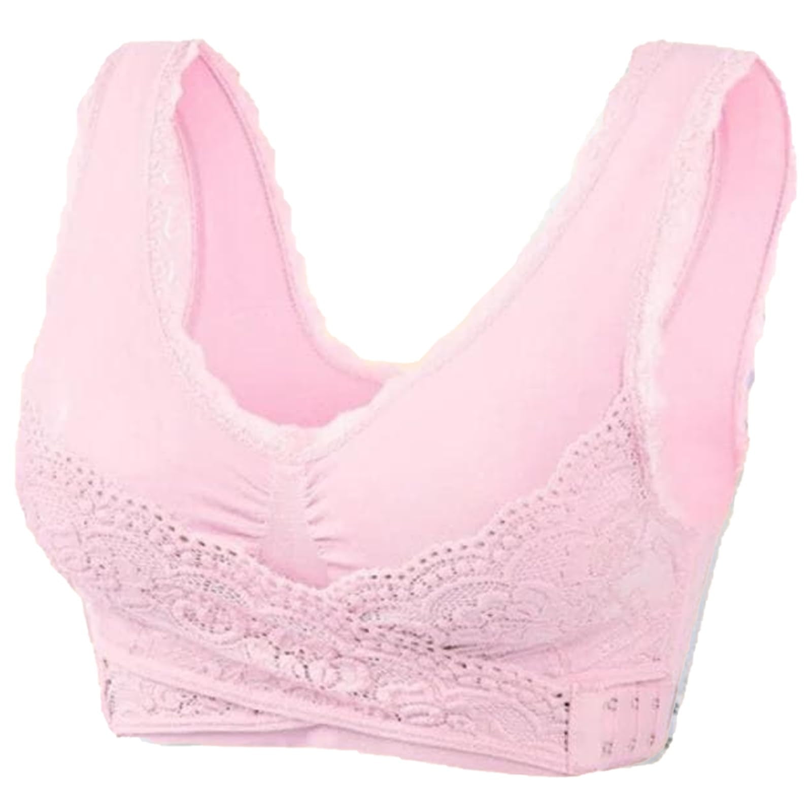 Women's Pure Comfort Wireless Lace Longline Bras for Women Adjustable ...
