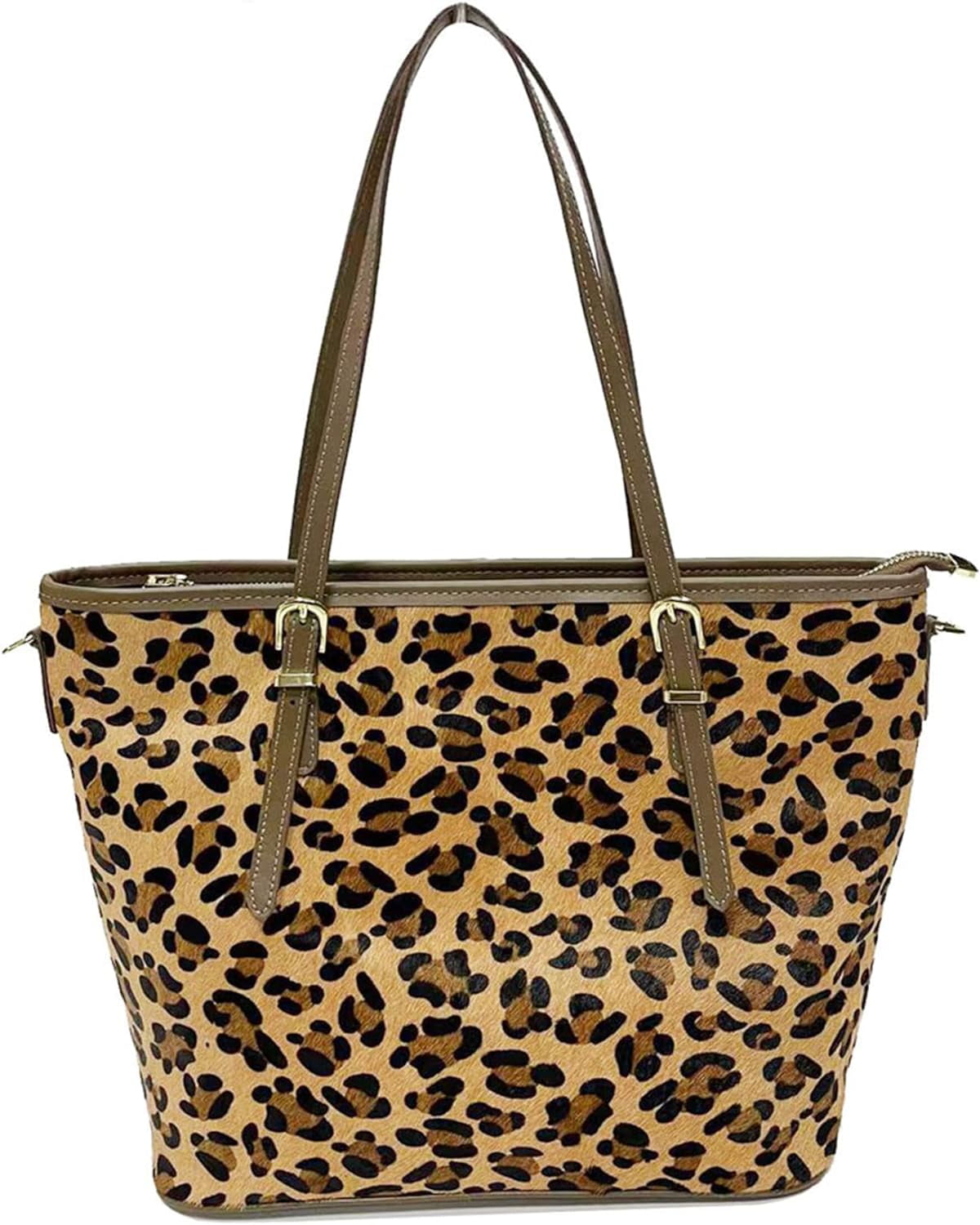 Women's Purses and Handbags Genuine Leather Leopard Print Shoulder ...