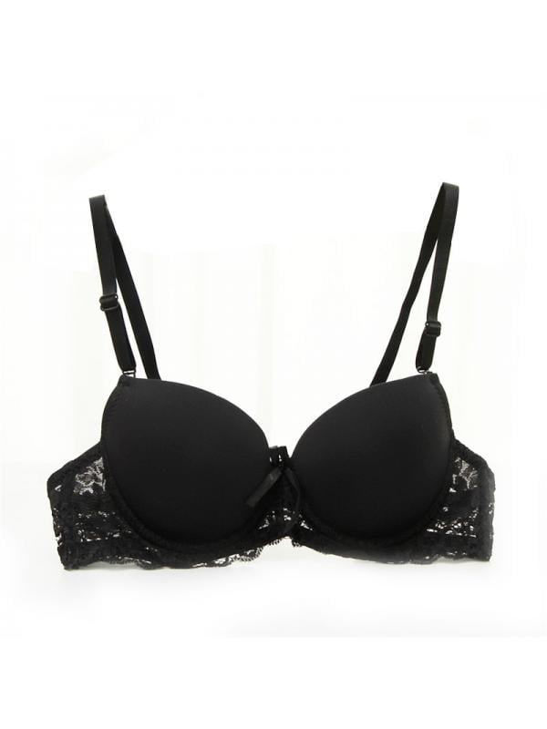 Womens Push Up Lace A B Cup Bra Brassiere Underwire Padded Lingerie Underwear