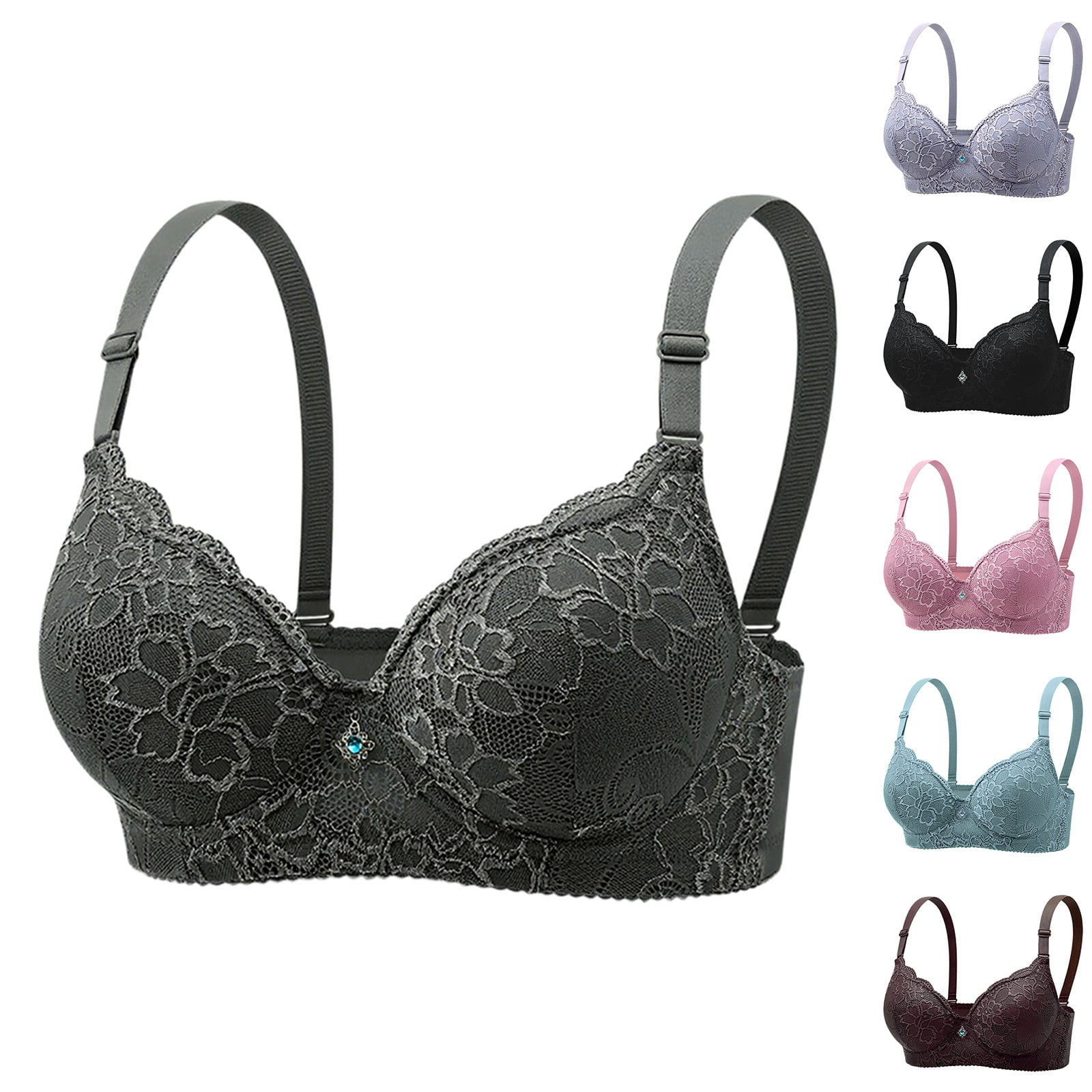 Women's Push Up Lace Bra Padded Add 2 Cups Support Underwire Lift Up ...
