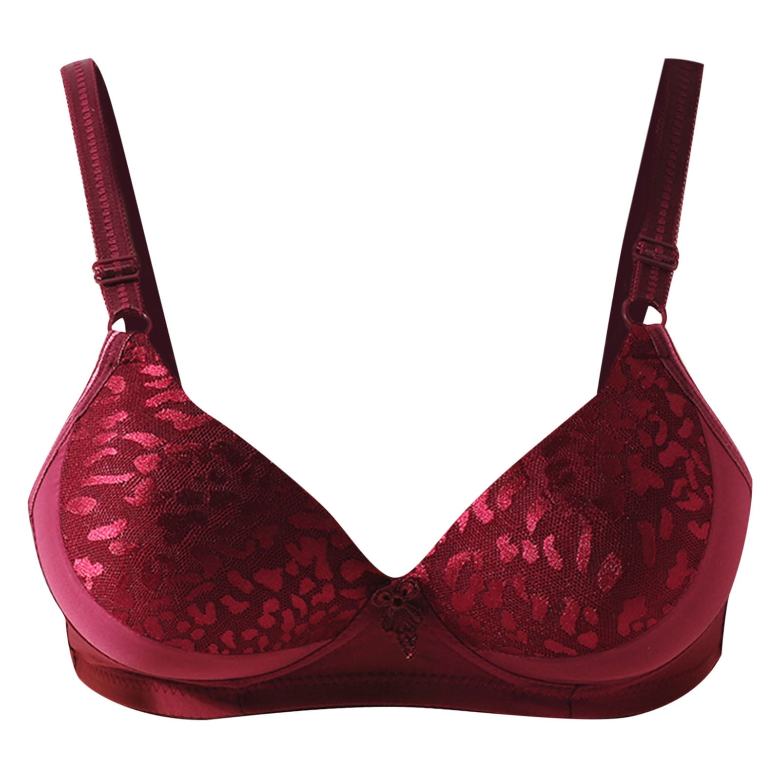 Womens Push Up Lace Bra Sexy Deep V Lift Up Bras Wireless Floral