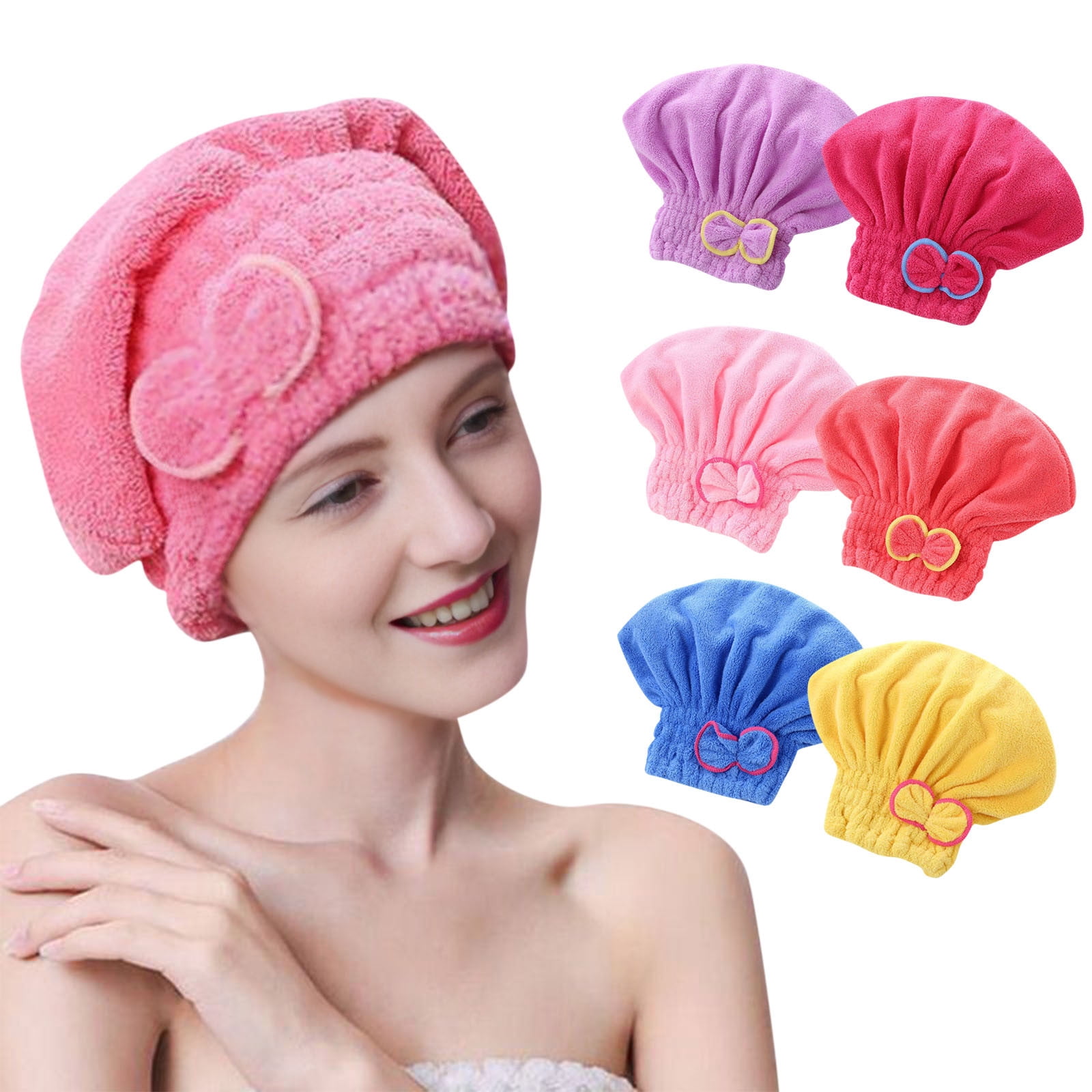 Women's Quick Dry Hair Towel Wrap - Super Absorbent Microfiber Hair ...