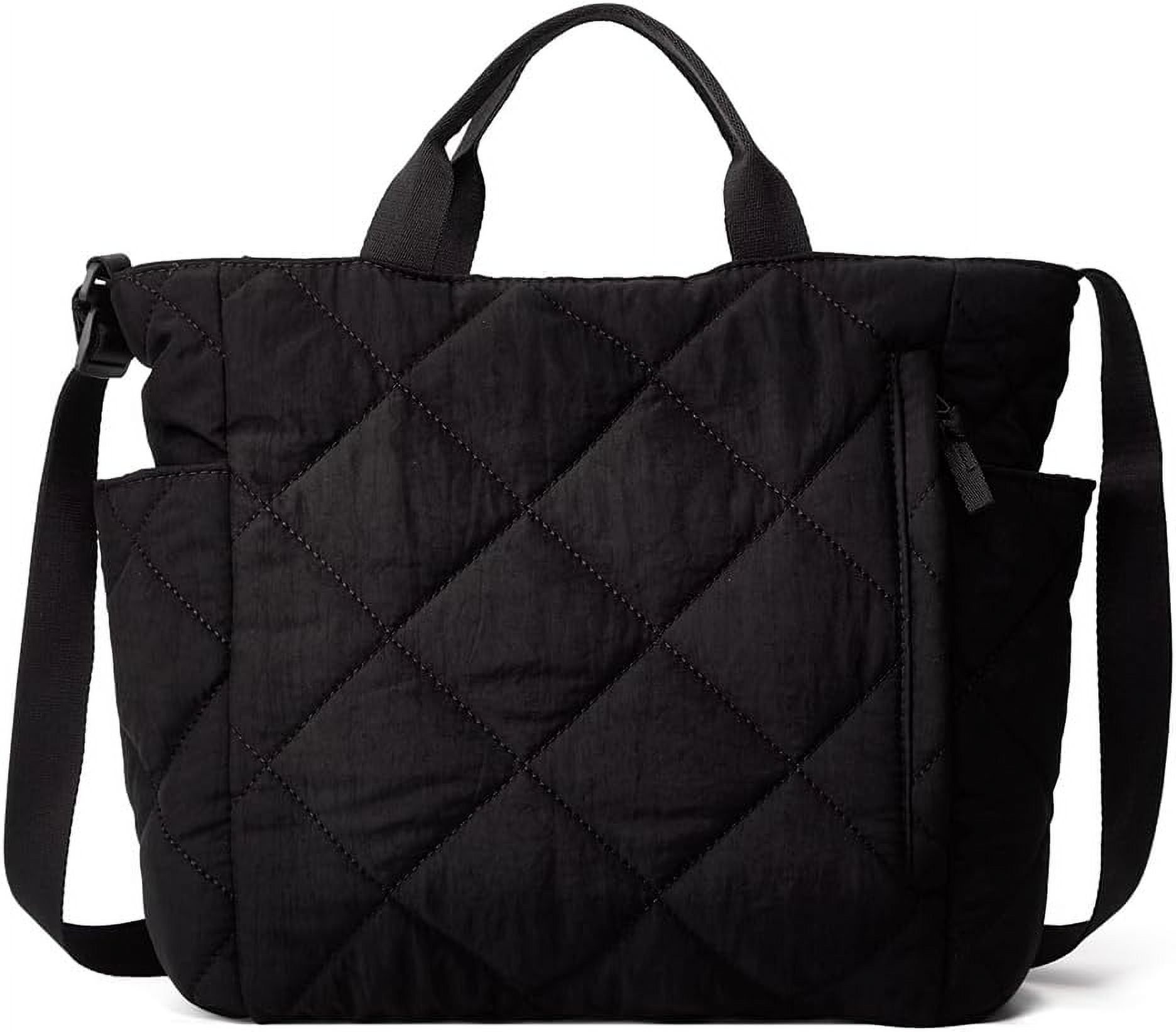 Women's Quilted Tote Fluffy Hobo Handbags Lightweight Padded Shoulder ...