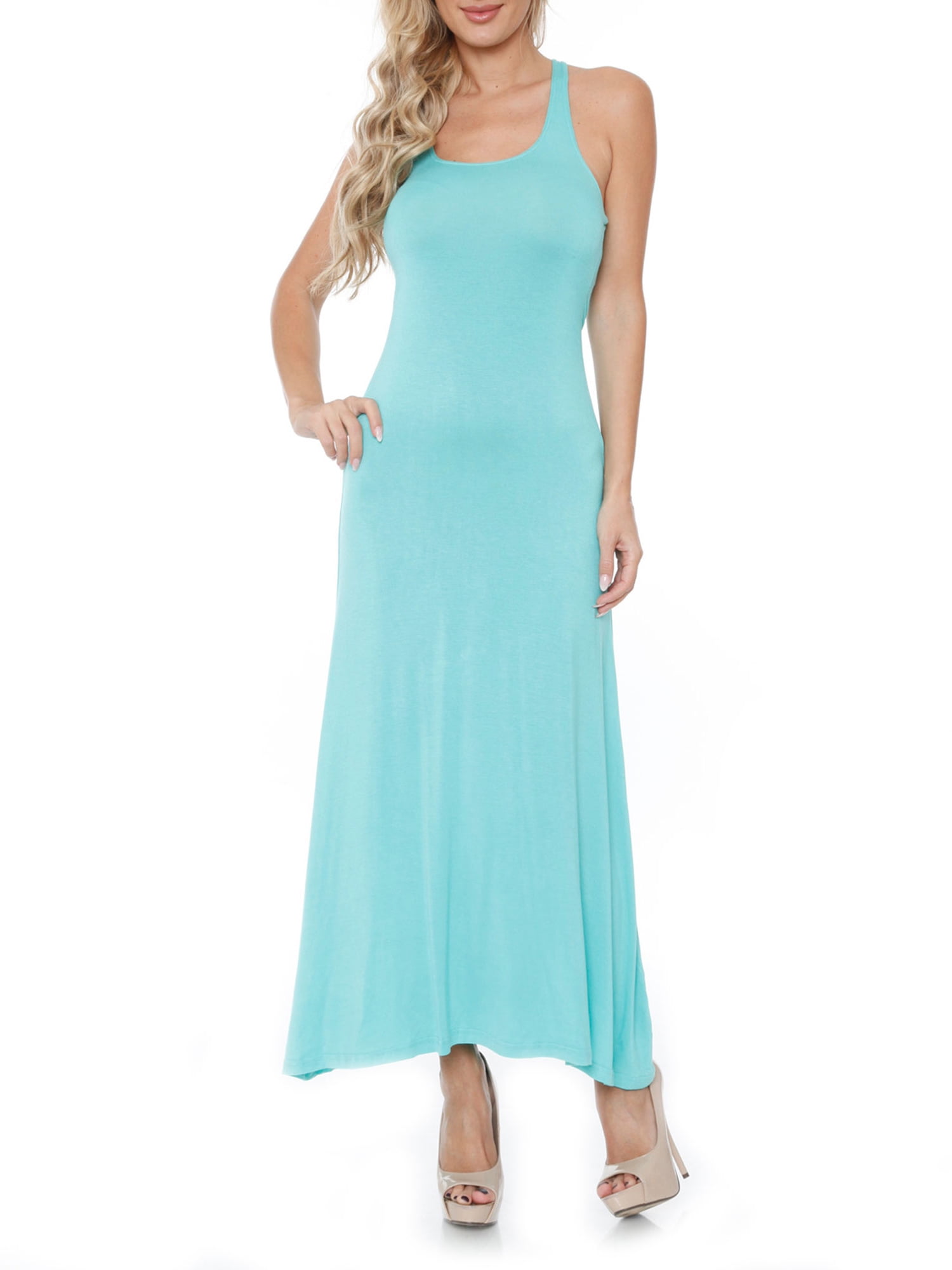 Women's Racer Back Maxi Dress - Walmart.com