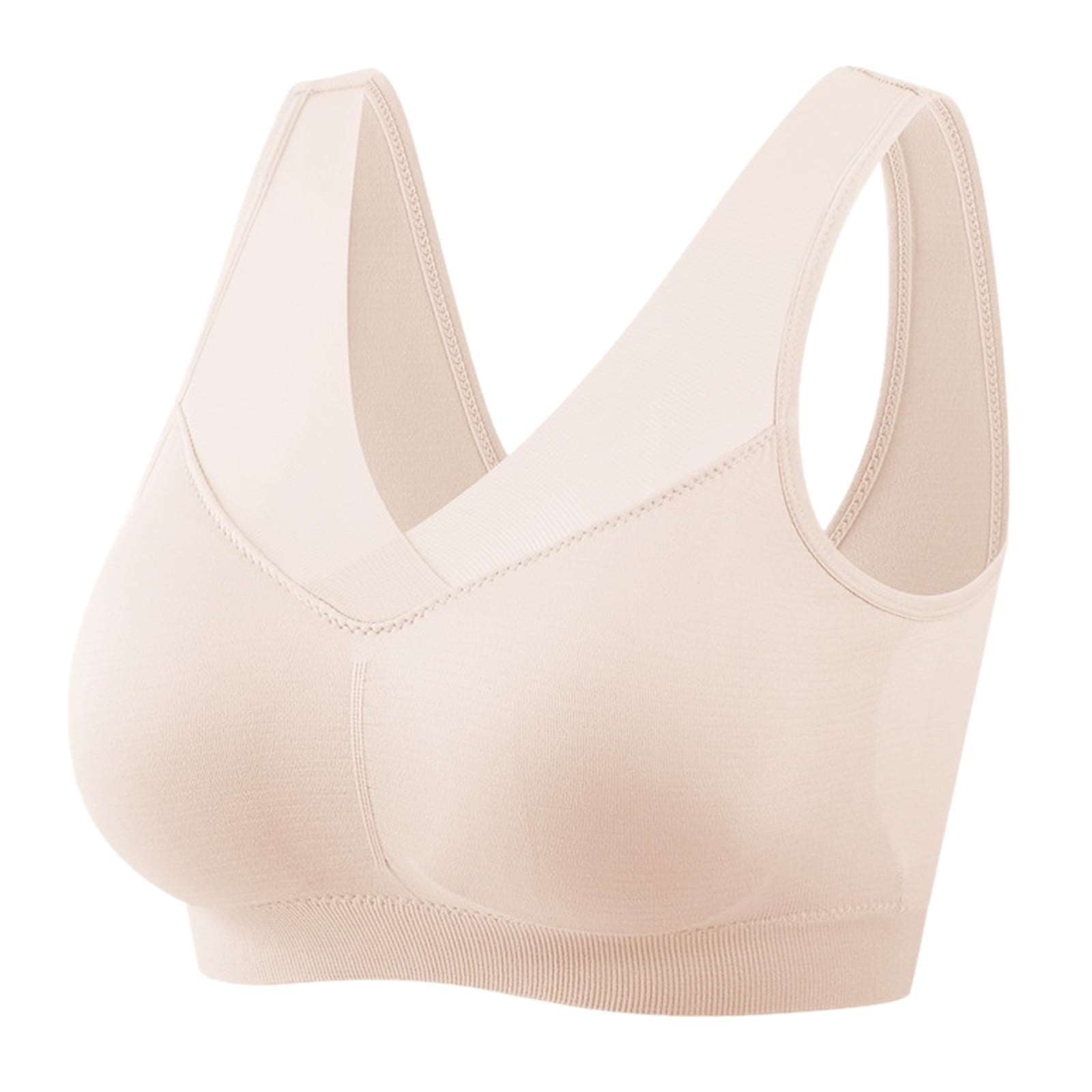 Women's Racerback,Full Cup Seamless Push Up Unlined Bra For Large Bust ...