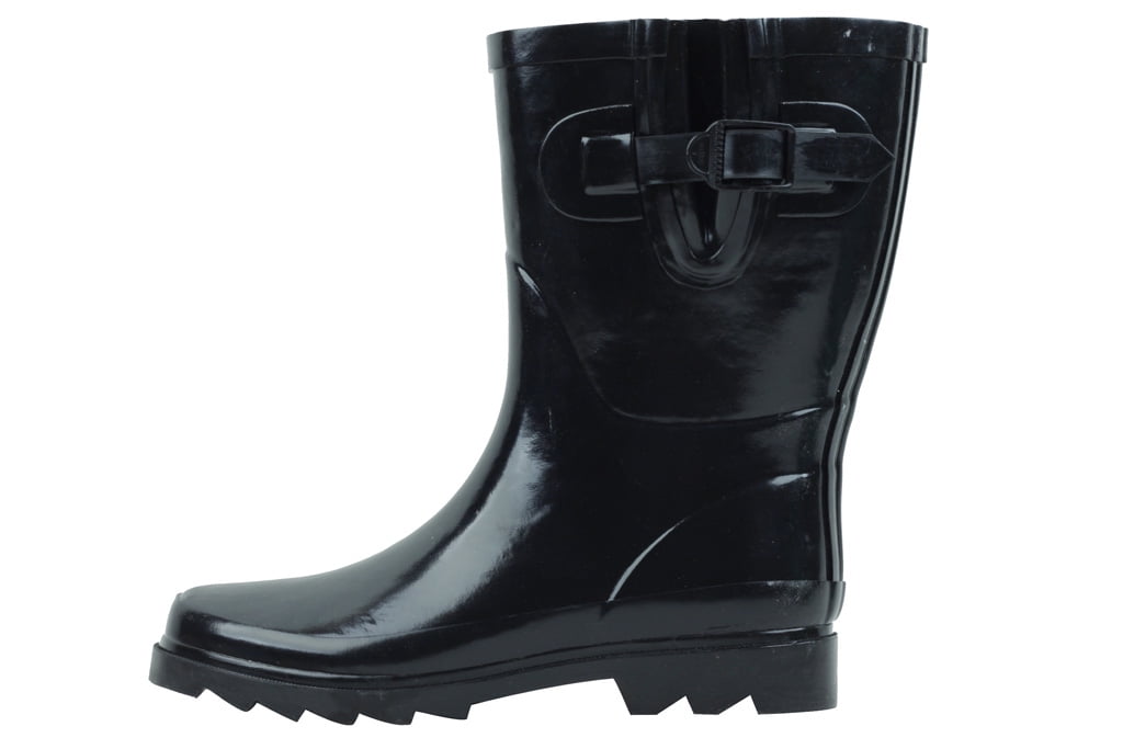 Women's Rain Boots Rubber Buckle Short Garden Wellies Shoes - Walmart.com