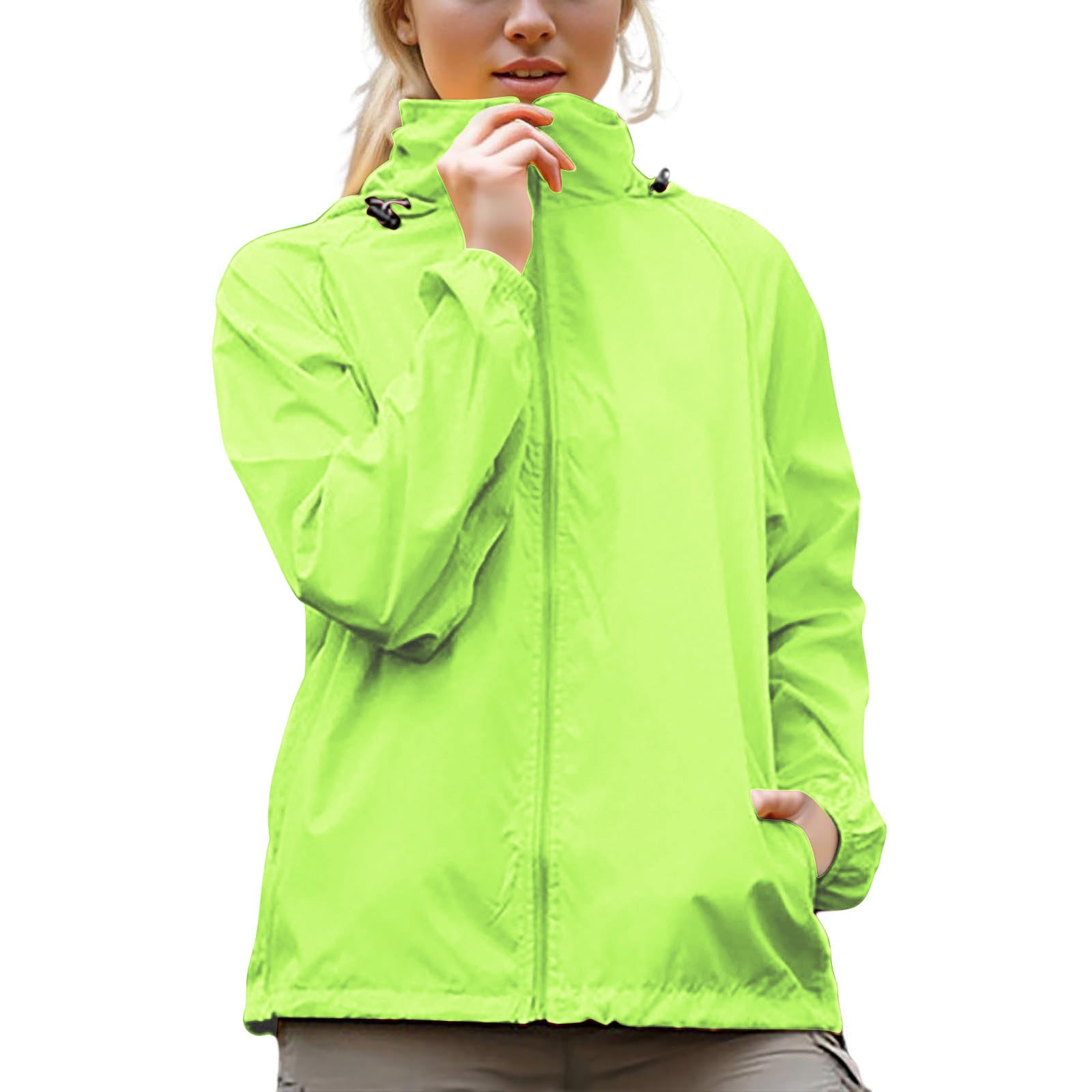 Women's Rain Jacket Waterproof Lightweight Packable Raincoat with Hood ...