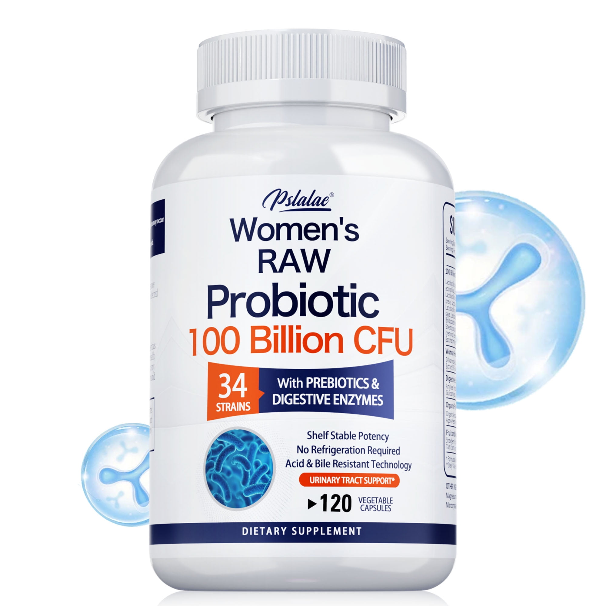 Women‘s Raw Probiotic 100 Billion CFU - with Prebiotics, Digestve ...