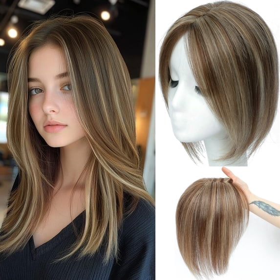 Women's Realistic Human Hair Wigs, 360° 3D Wigs for Women With Thinning ...