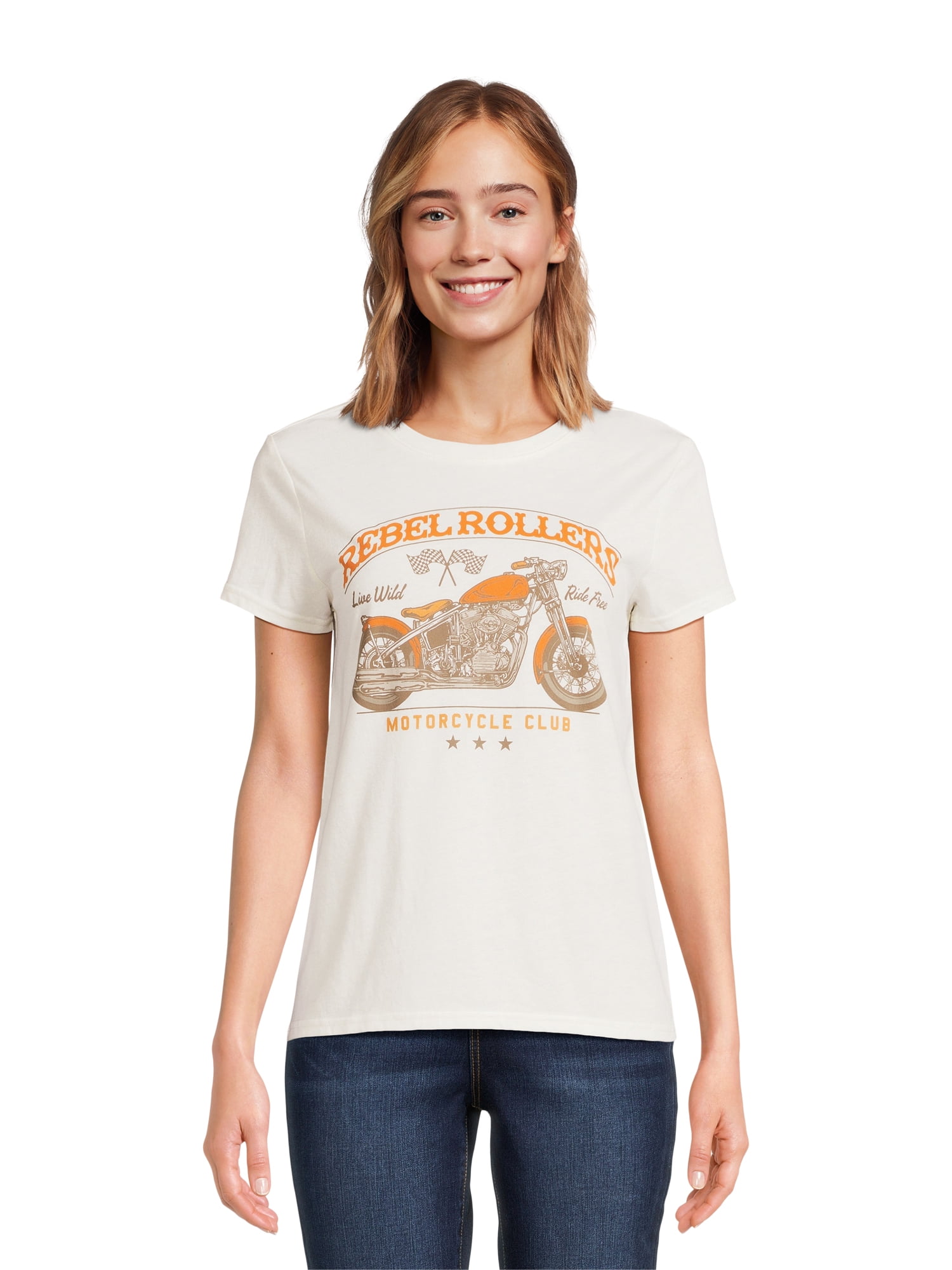 Women’s Rebel Rollers Graphic Tee with Short Sleeves, Sizes XS-XXXL ...