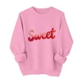 Women's Red Valentine's Day Sweatshirt with Unique Heart Pattern Soft ...