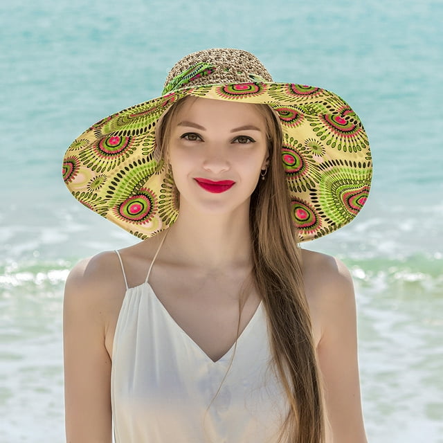 Titoumi Womens Reversible Wide Brim Sun Hat Folding Packable Sun