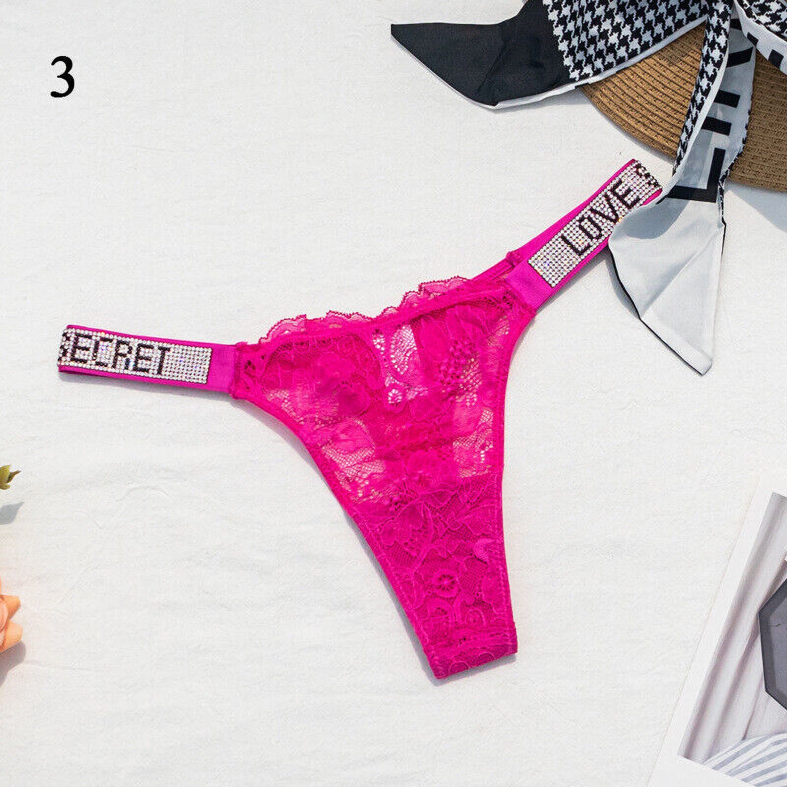 Women's Rhinestone G-string Panties Sexy Lingerie Thong Female ...