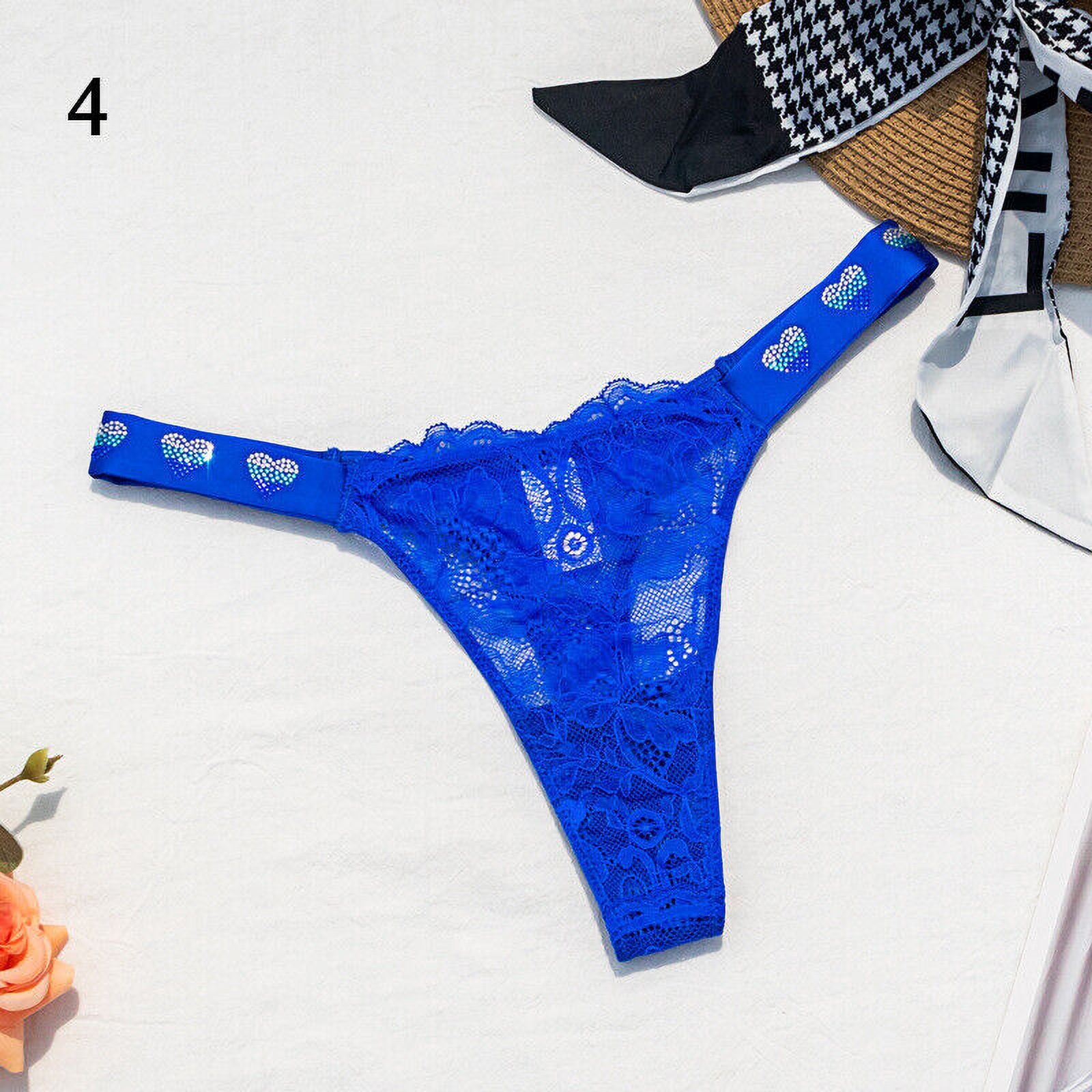 Women's Rhinestone G-string Panties Sexy Lingerie Thong Female ...